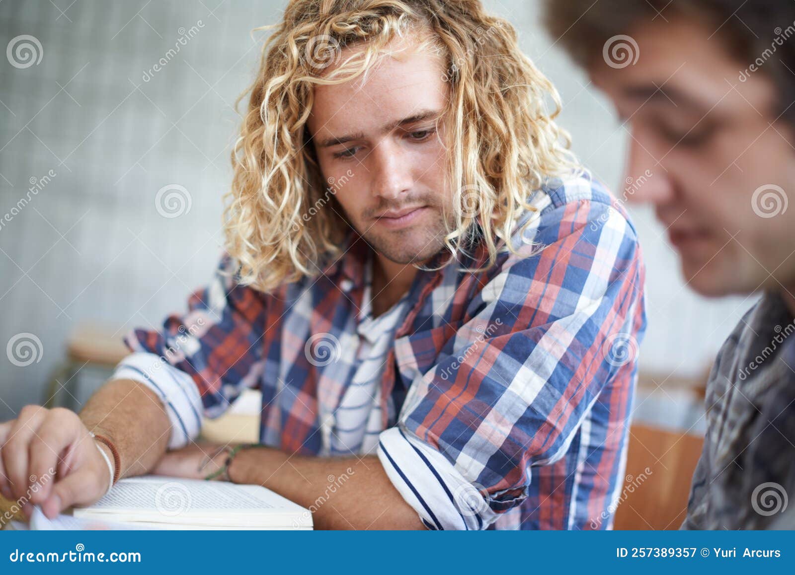 Study Mates. Young Male College Students Studying Together. Stock Image ...