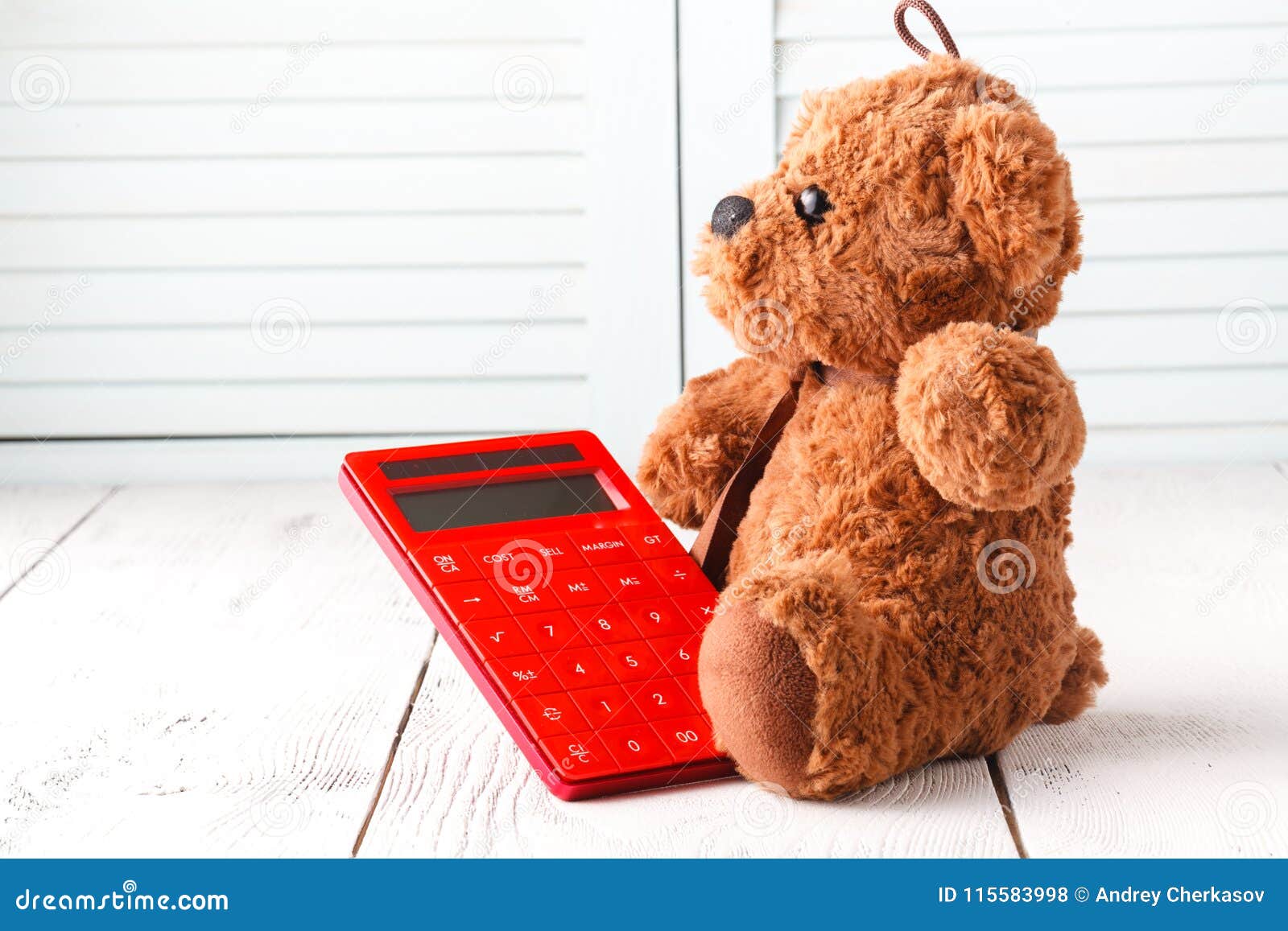 Study math with teddy bear stock photo. Image of mockup - 115583998