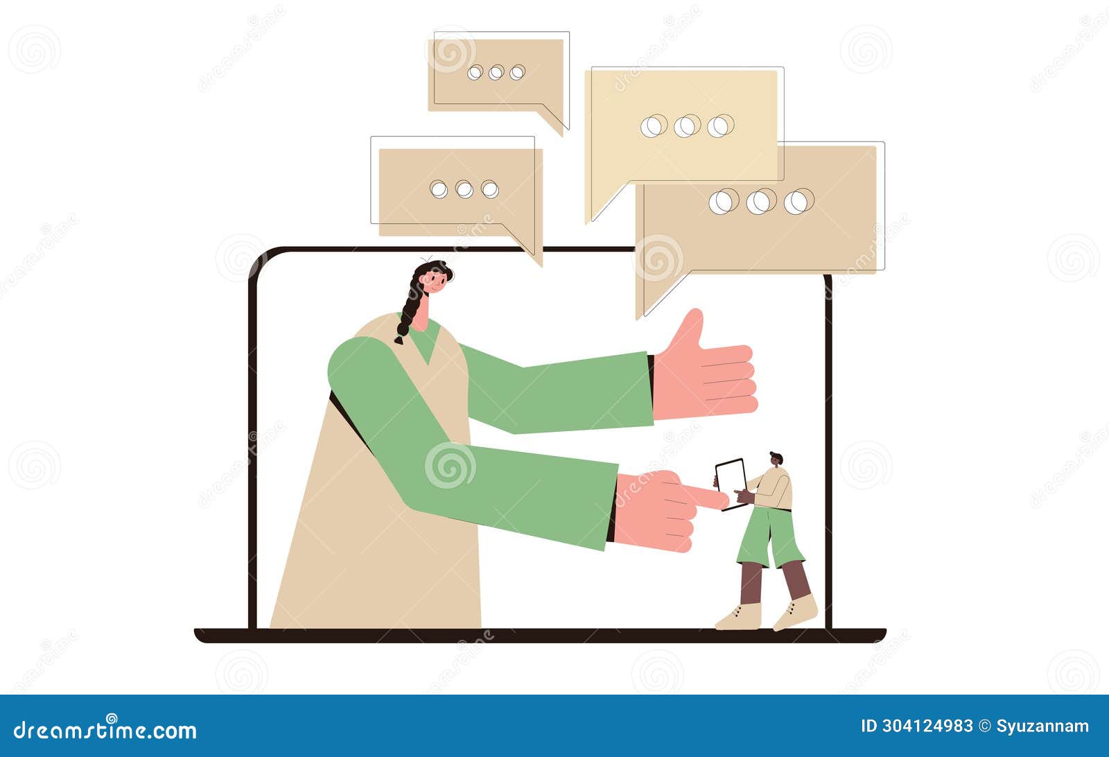 Study with me. Study buddy stock vector. Illustration of message ...