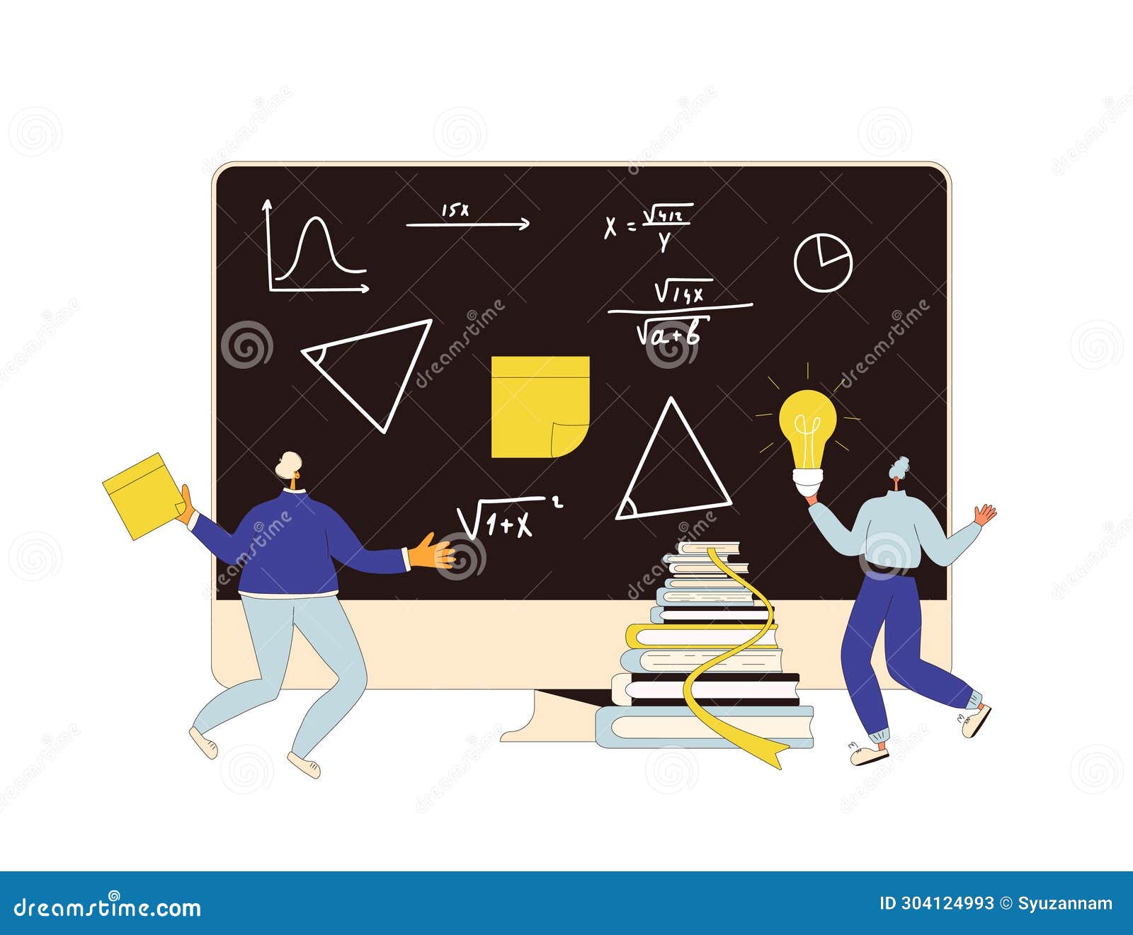 Study with me. Study buddy stock vector. Illustration of remote - 304124993