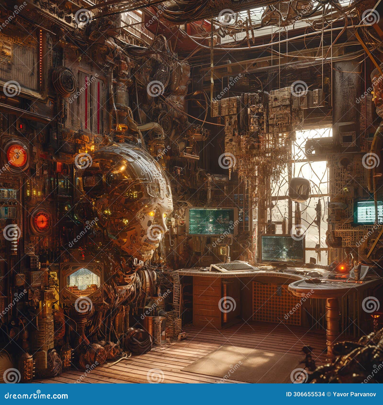 Laboratory for Diagnosing Android Thought Processes, AI Generated Stock ...