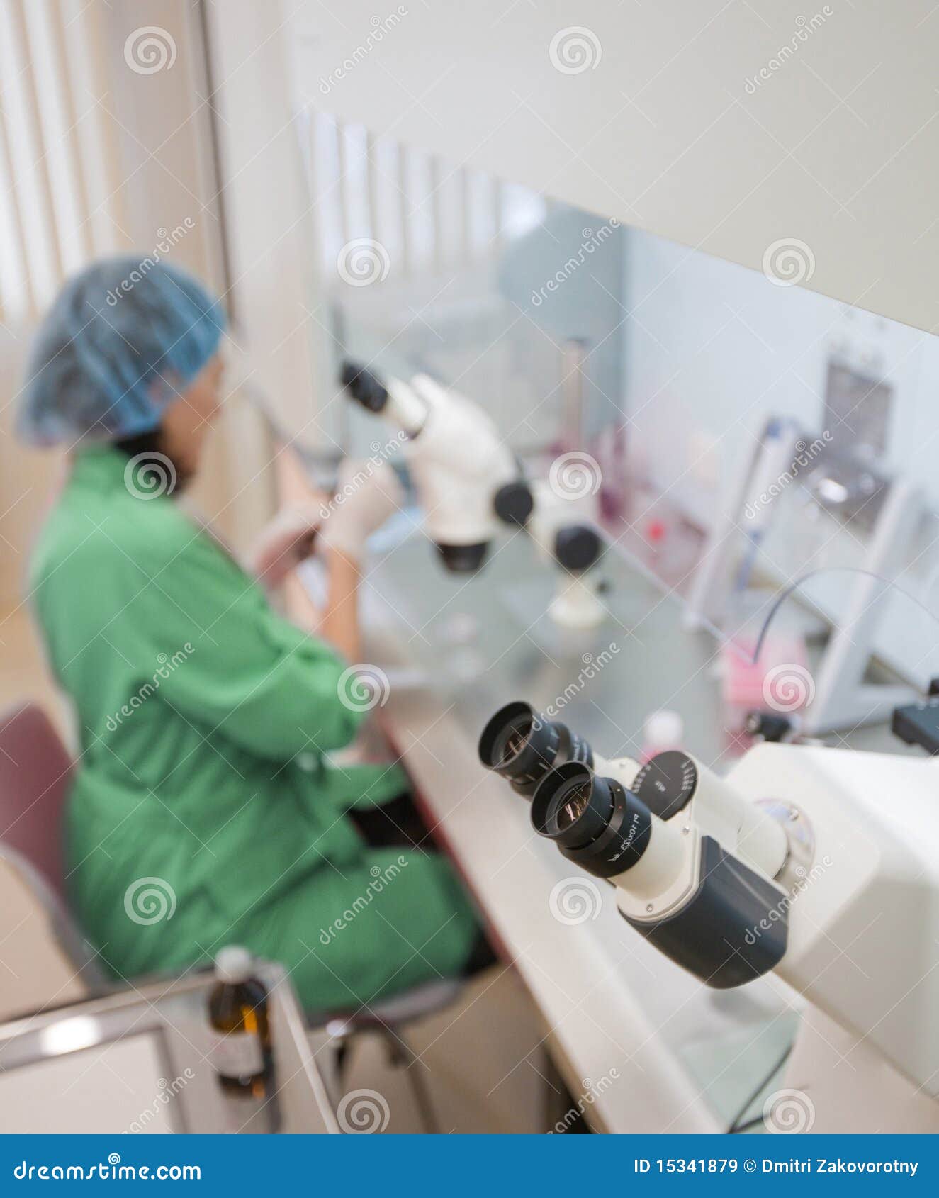 Study with a microscope stock image. Image of future - 15341879