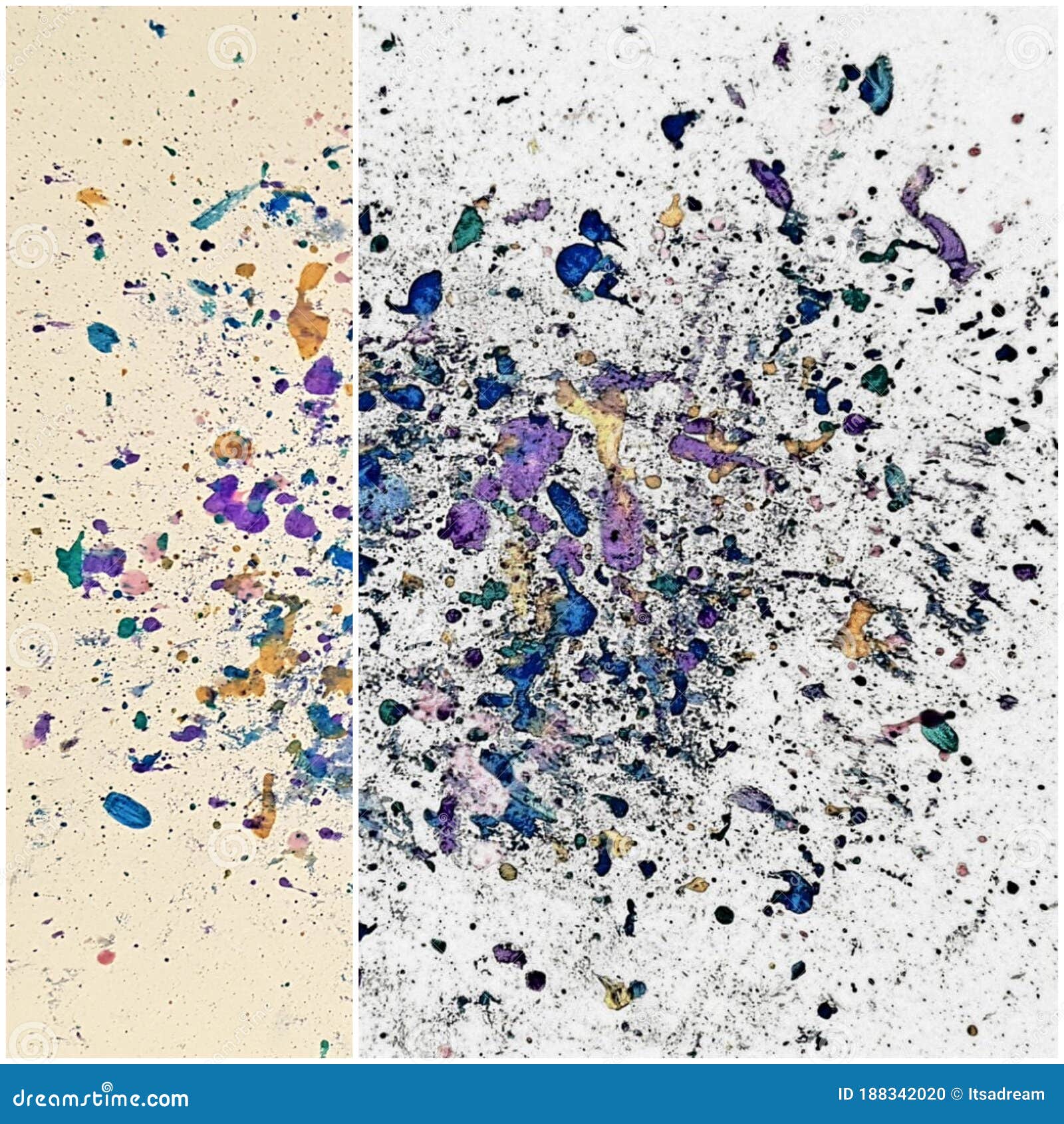 Study of Splatter Technique in Water Color Stock Illustration ...