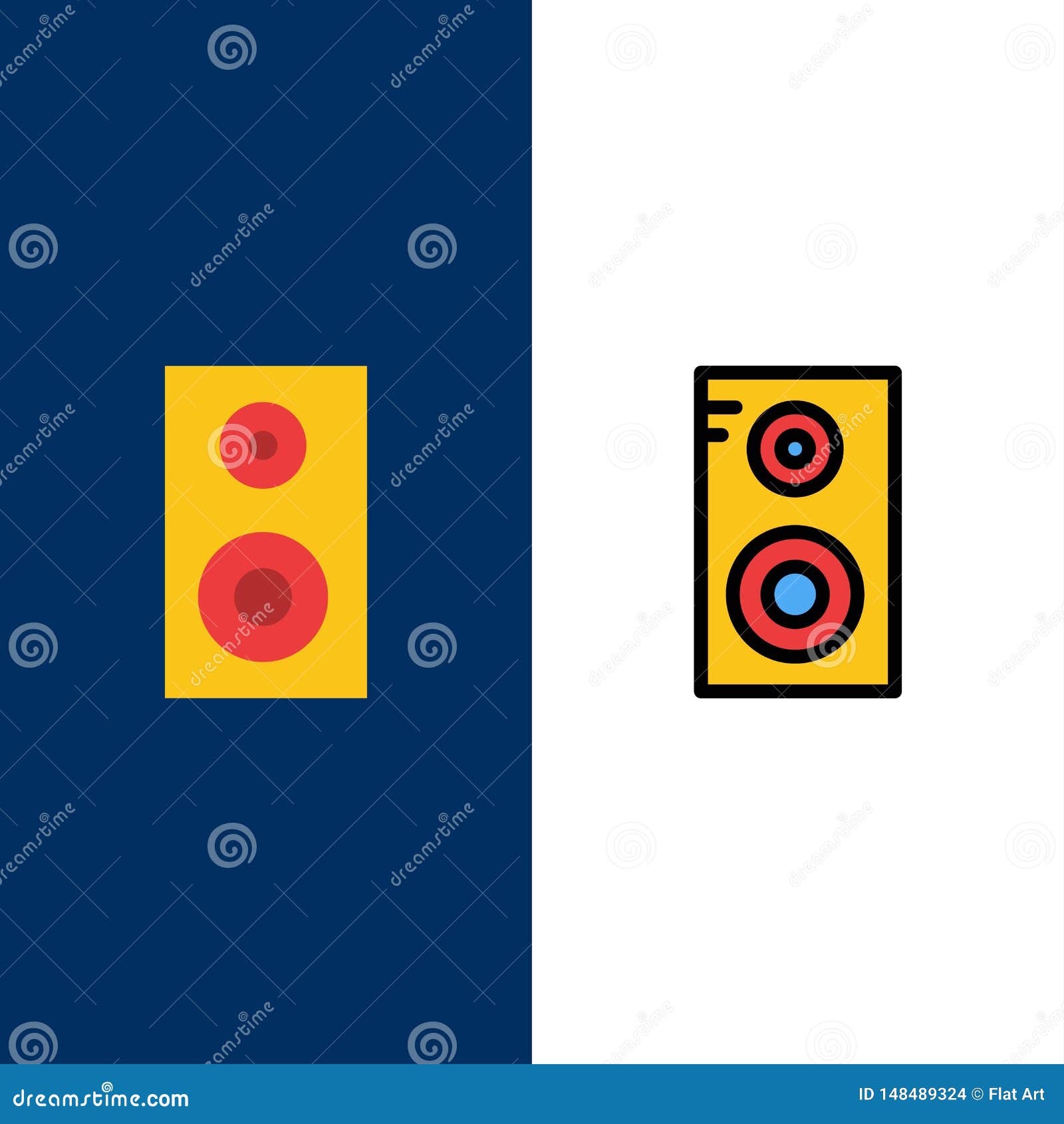 Study, Music Class, School Icons. Flat and Line Filled Icon Set Vector ...