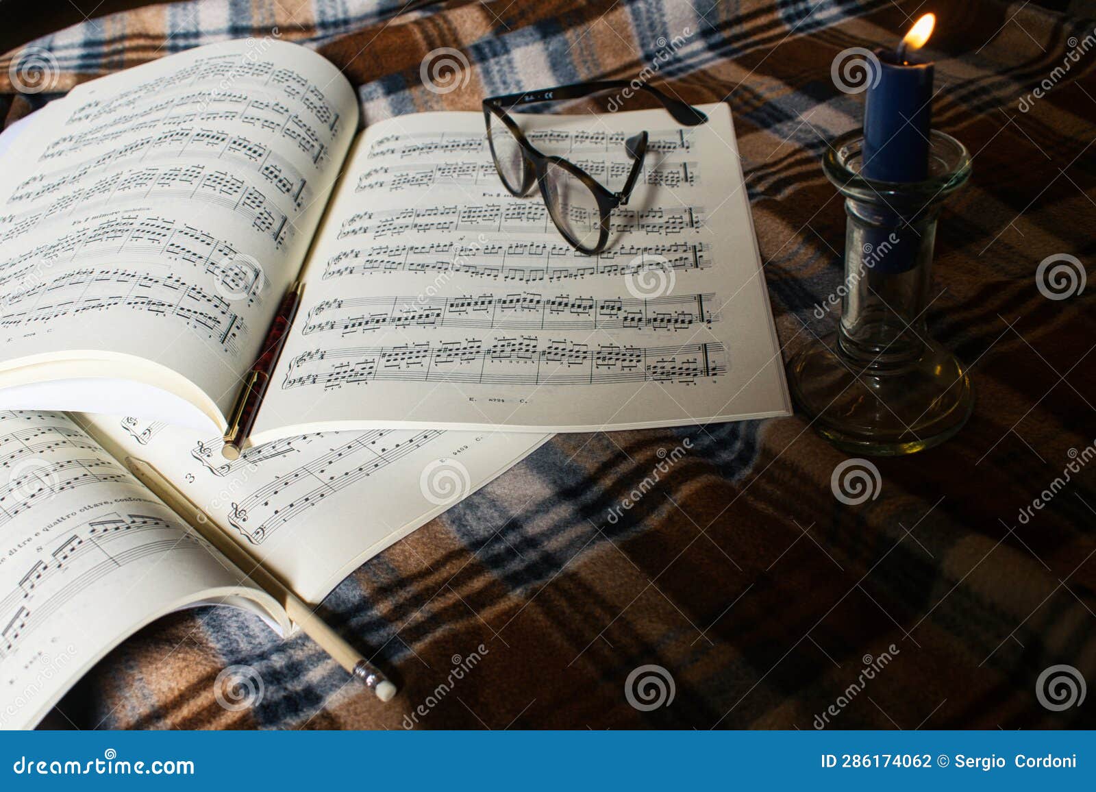 The study of music stock photo. Image of document, calligraphy - 286174062
