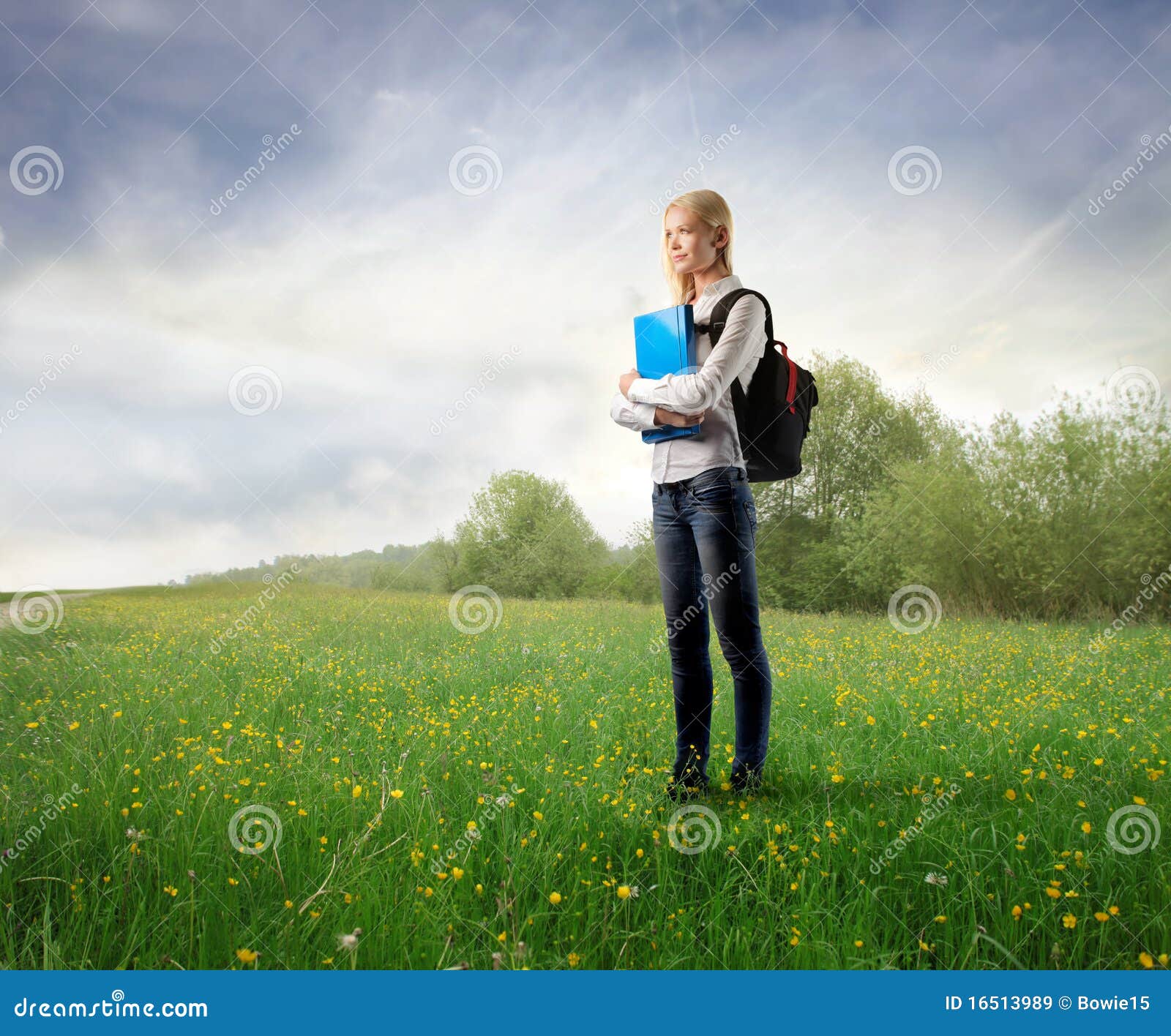 Study in the nature stock image. Image of caucasian, happy - 16513989