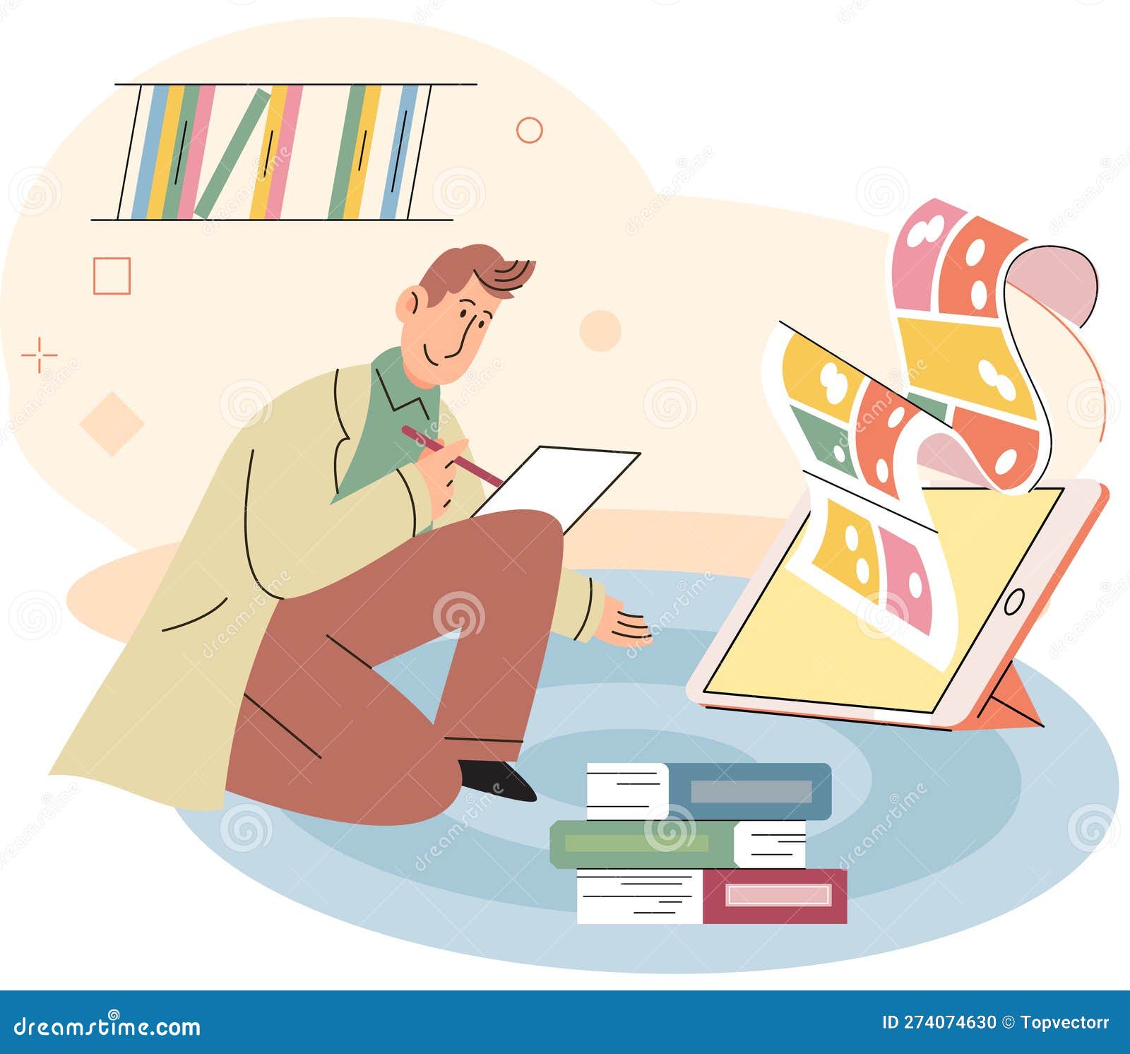 Social Learner RGB Color Icon Cartoon Vector | CartoonDealer.com #252596089