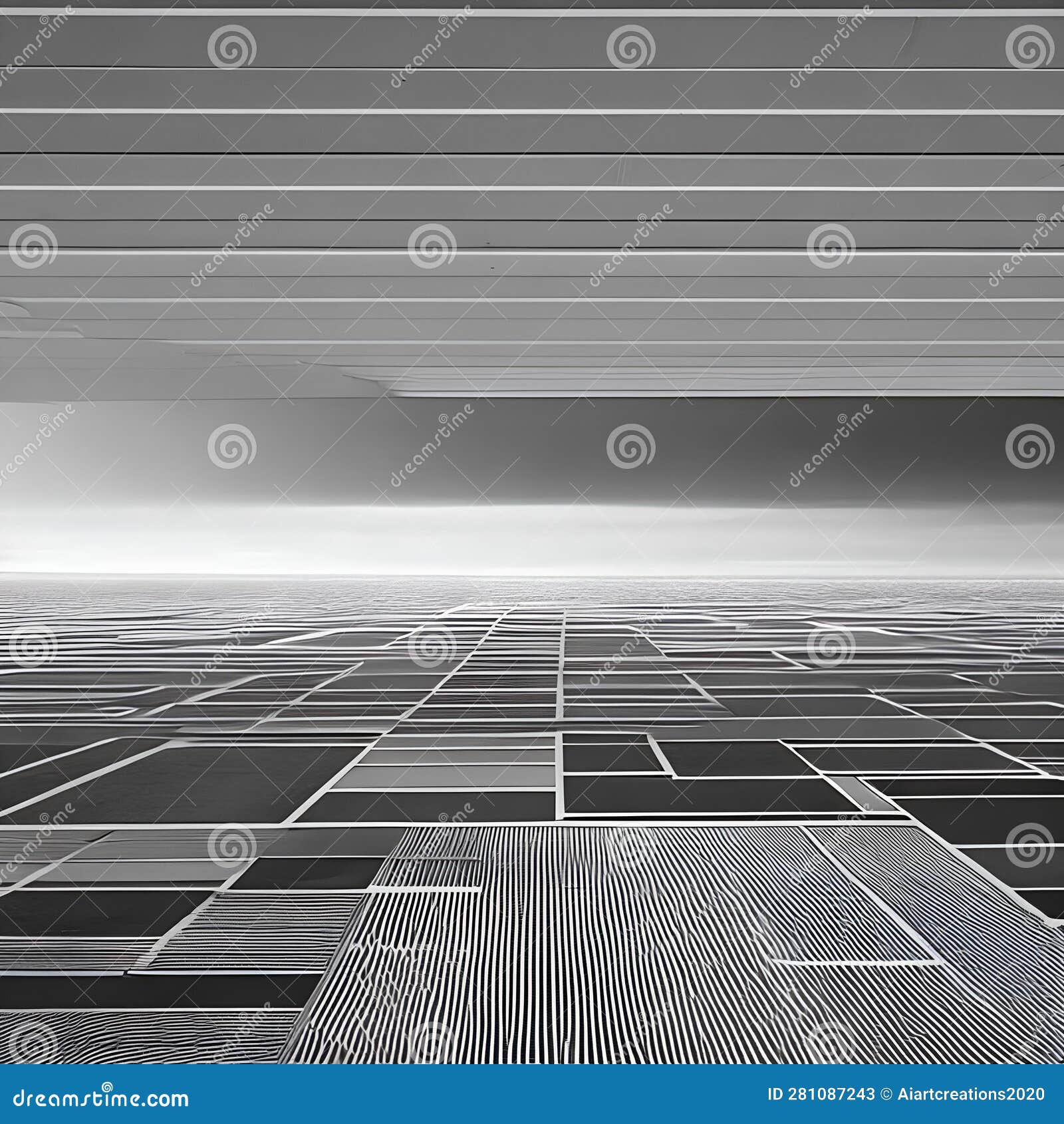 A Study In Perspective And Depth, With Vanishing Points, Receding Lines ...