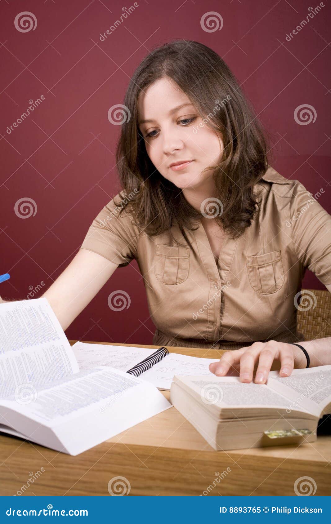 Study Portrait stock image. Image of academic, concentration - 8893765