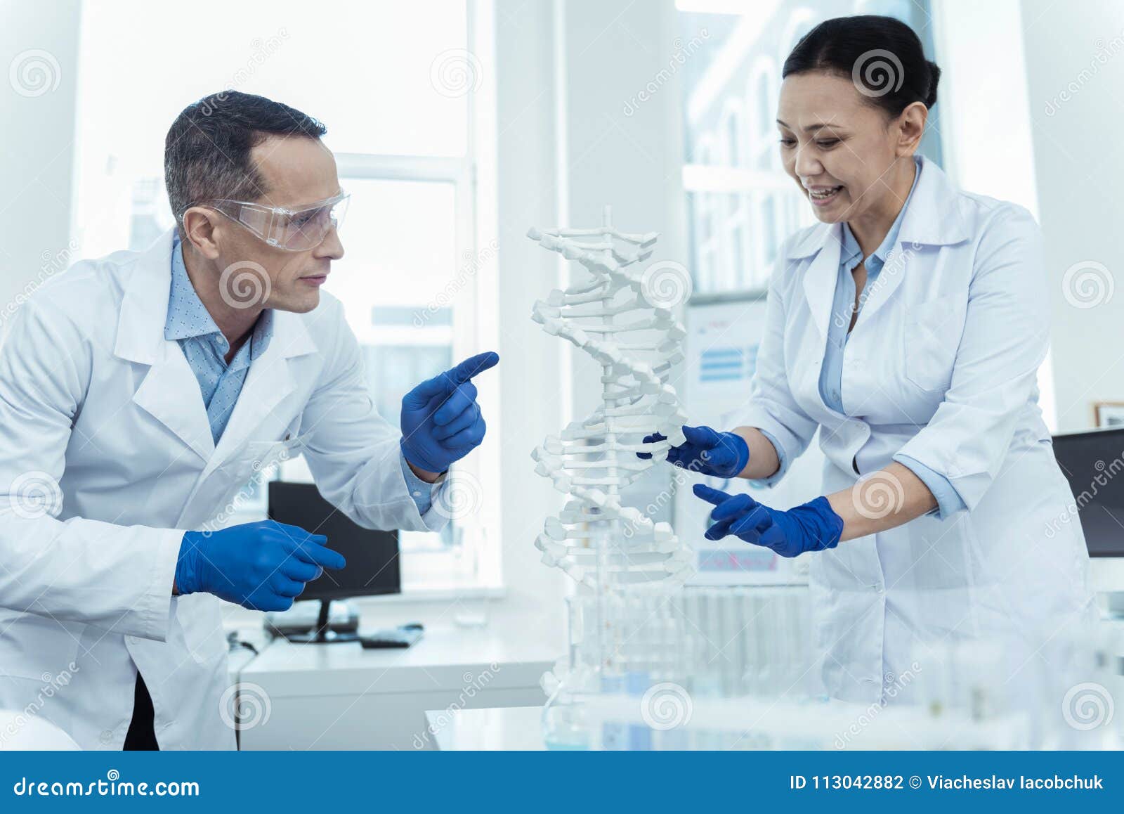 Professional Researhcers Studying Bioengineering Stock Photo - Image of ...