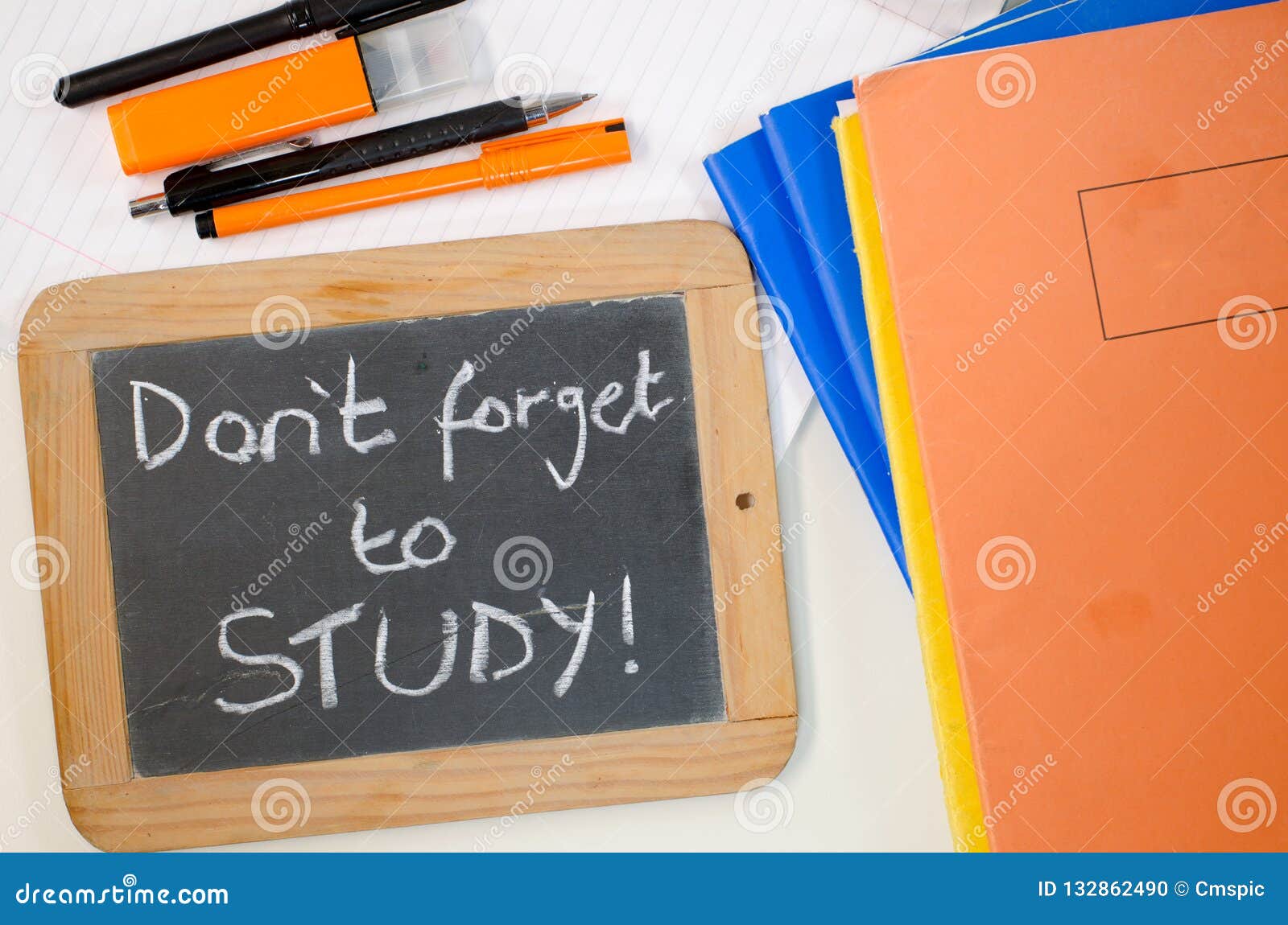 Study reminder concept stock photo. Image of exercise - 132862490