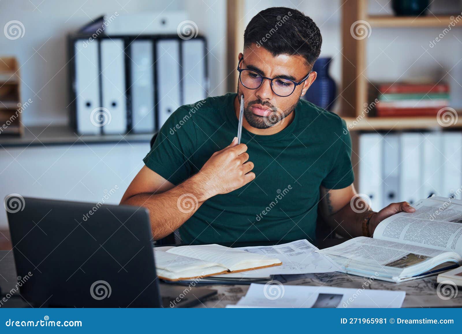 Study, Research and Thinking with Man and Laptop for Elearning ...