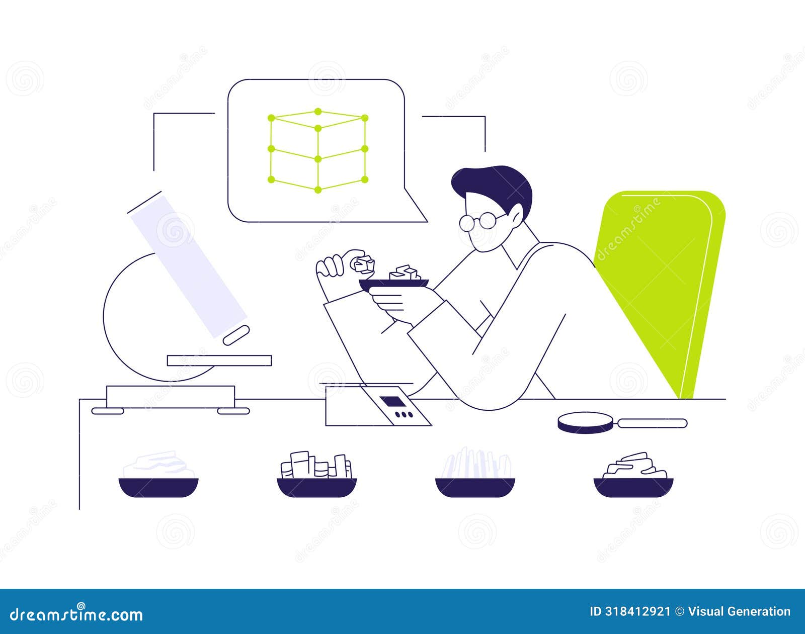 Study Rock Samples Abstract Concept Vector Illustration. Stock ...