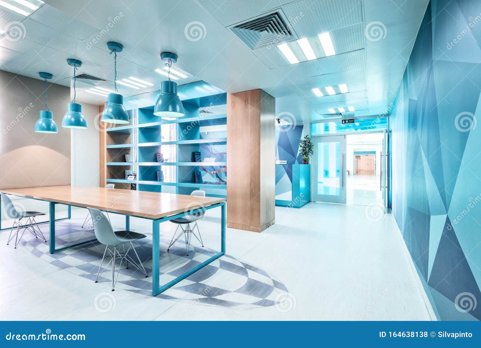 Study Room, Clean Architectural Photography Stock Photo - Image of ...