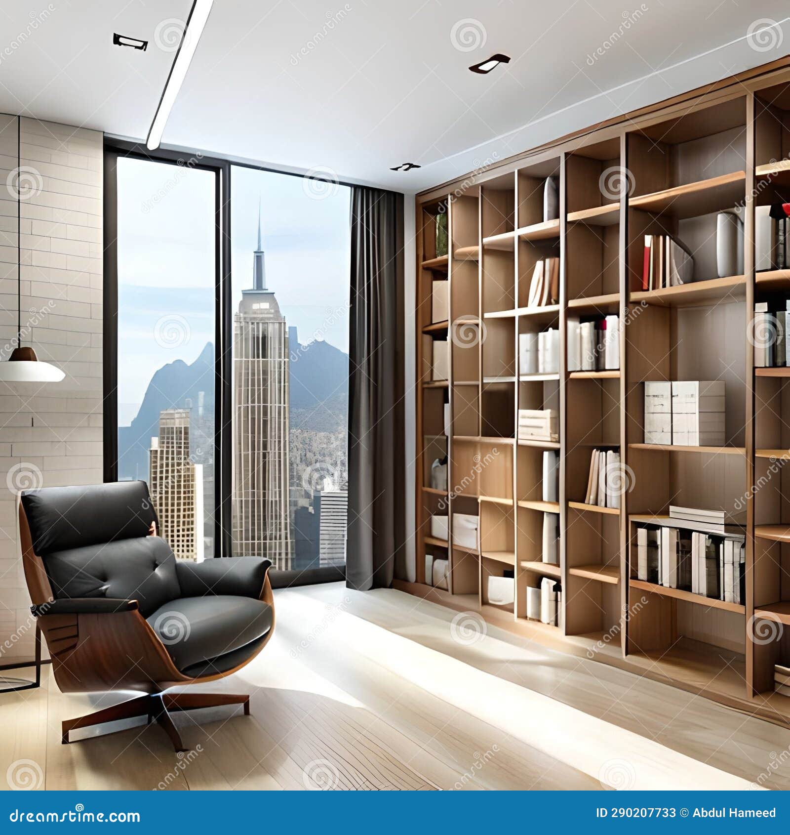 Study room modern design stock illustration. Illustration of showcasing ...