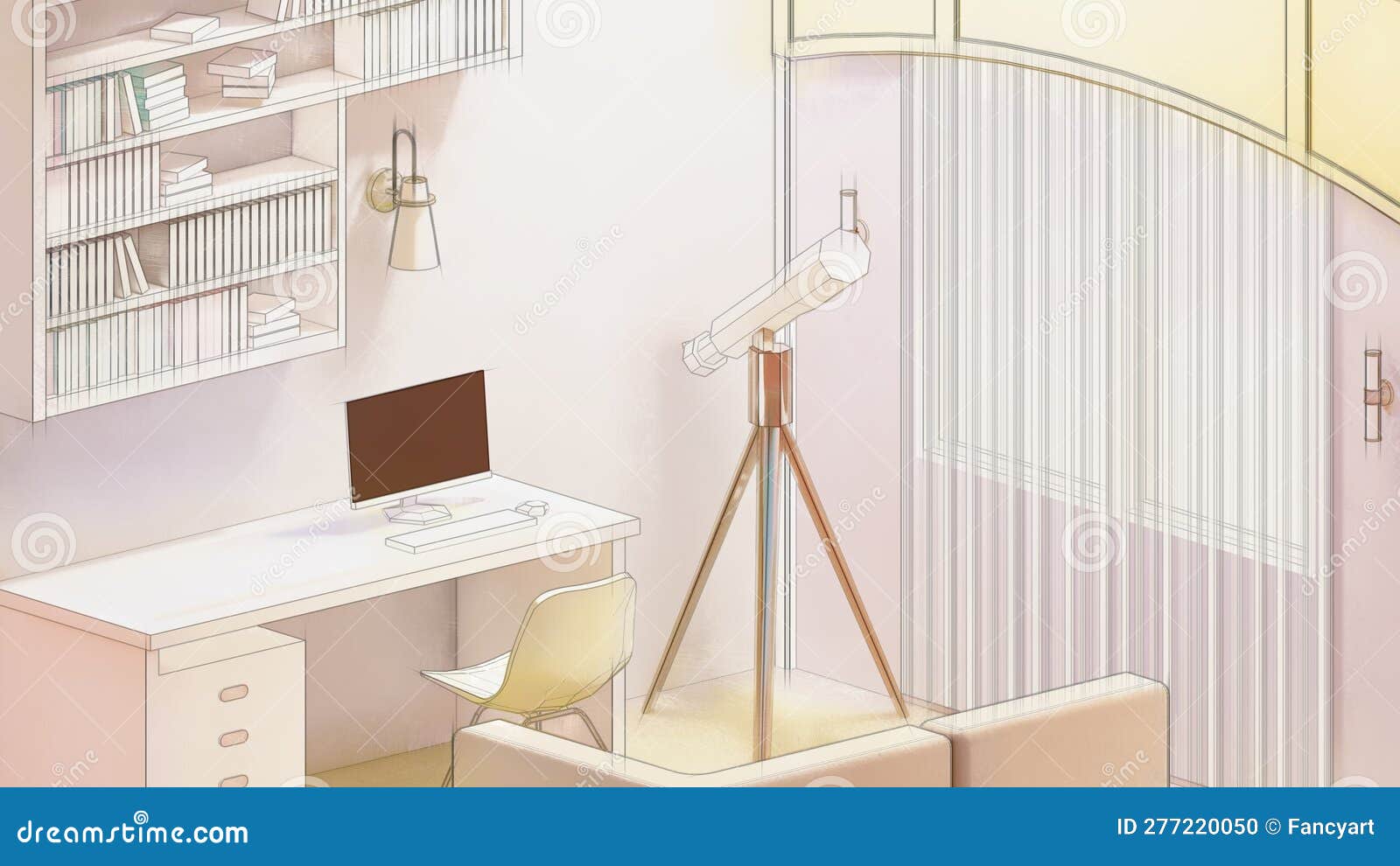 A Study In Perspective And Depth, With Vanishing Points, Receding Lines ...