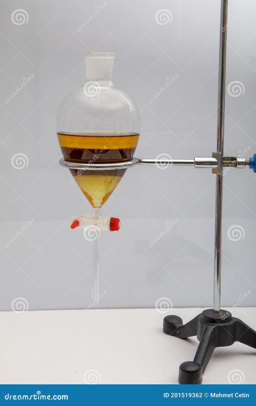Separation Funnels With Biological Samples After Being Digested Waiting ...