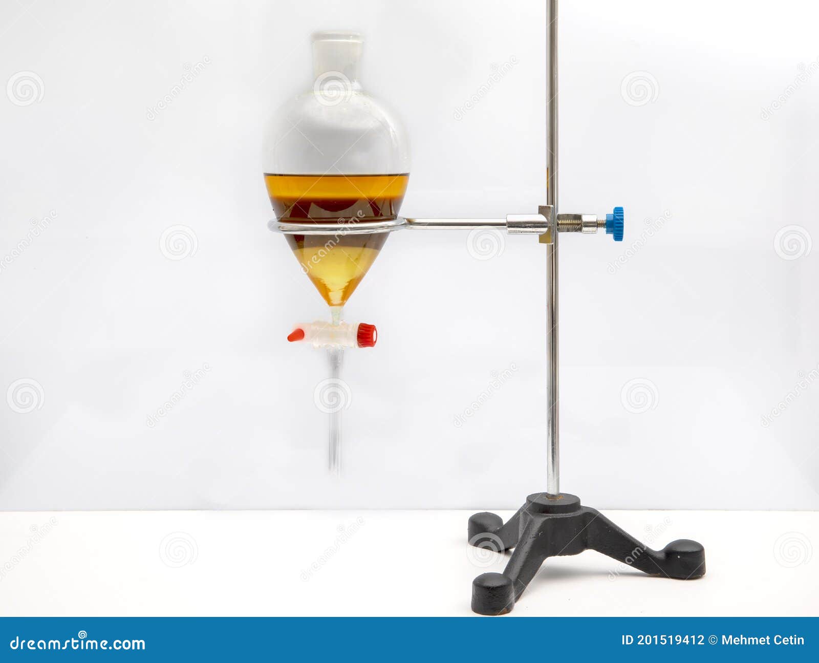 Separation Funnels With Biological Samples After Being Digested Waiting ...
