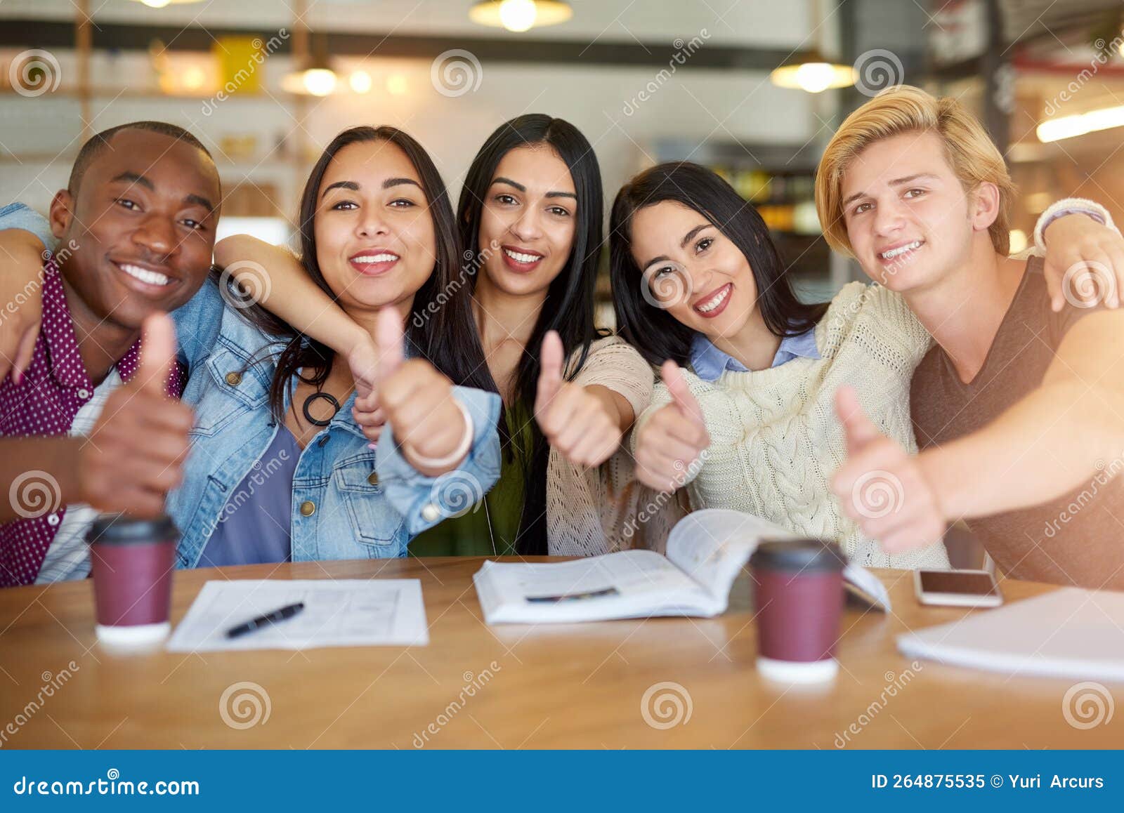 This Study Session is Going Great. Portrait of a Group of Happy ...