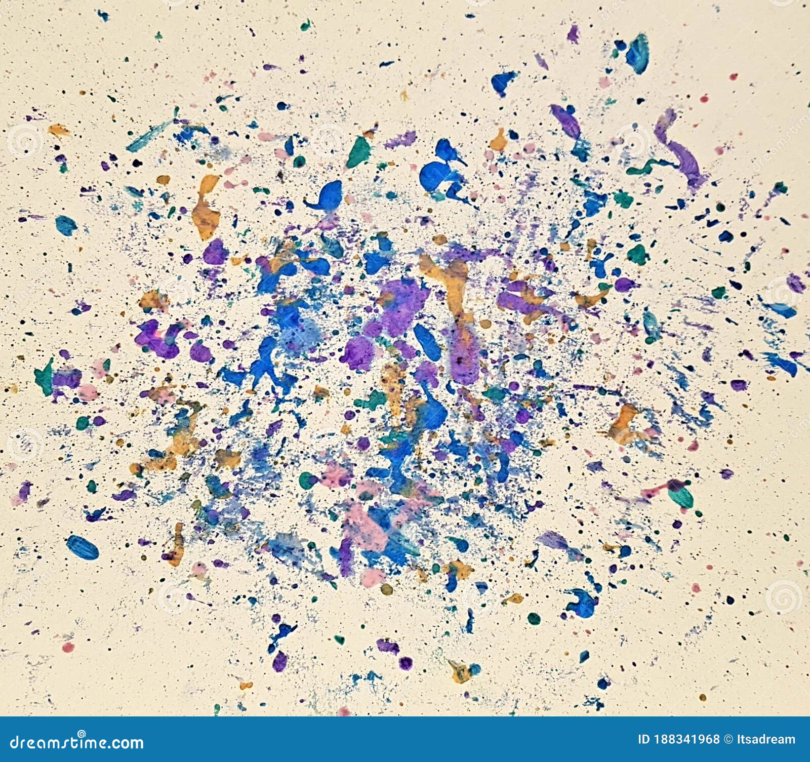 Study of Splatter Technique in Water Color Stock Illustration ...