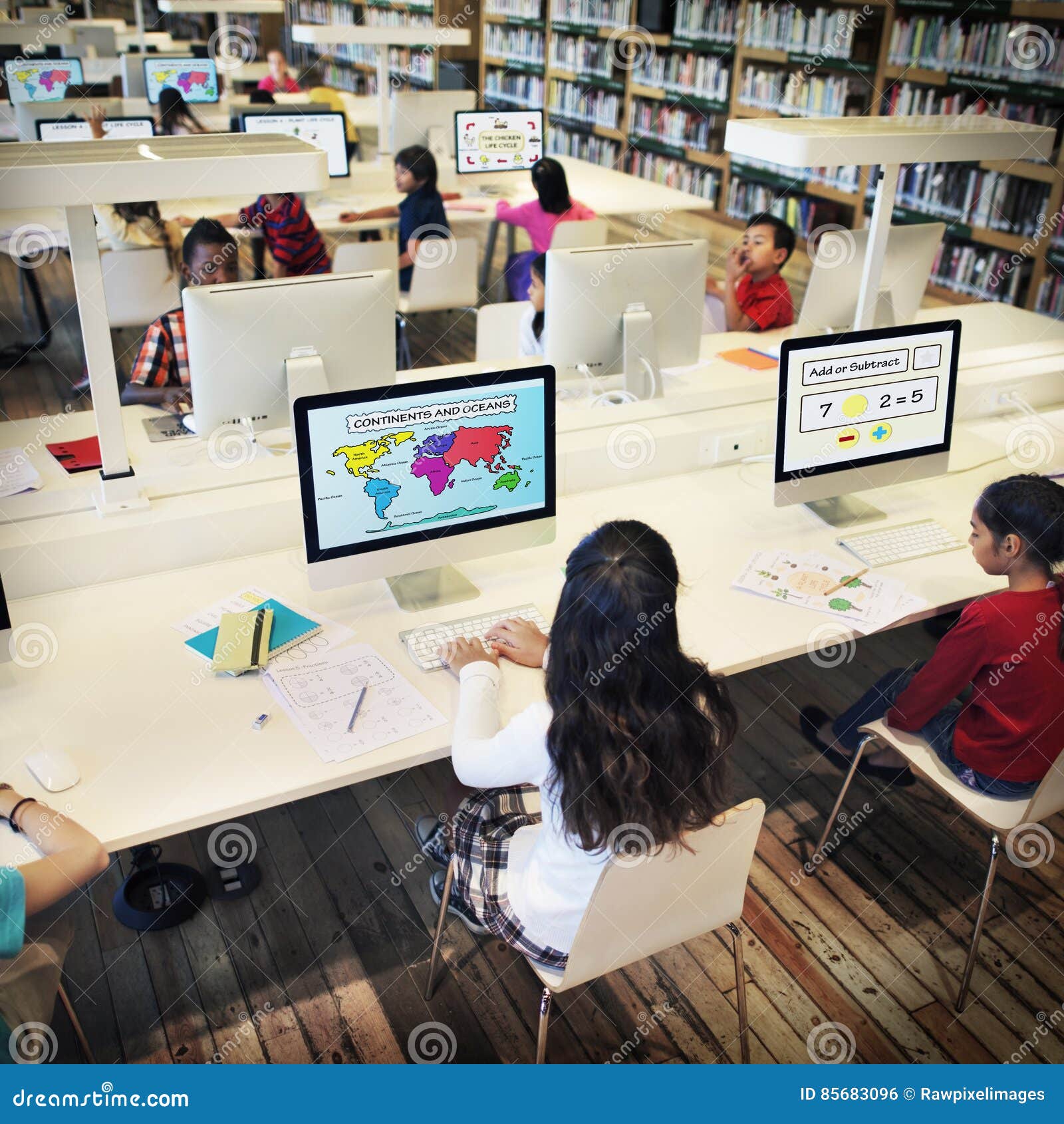 Study Studying Learn Learning Classroom Internet Concept Stock Photo ...
