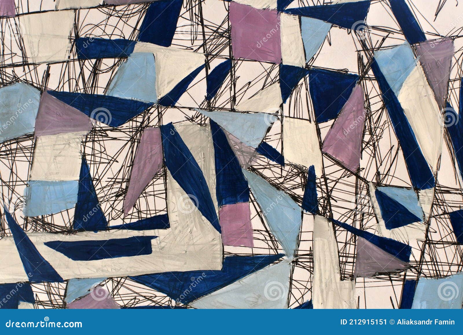 A Study in the Style of Cubism. Imitation of the Style of Georges ...