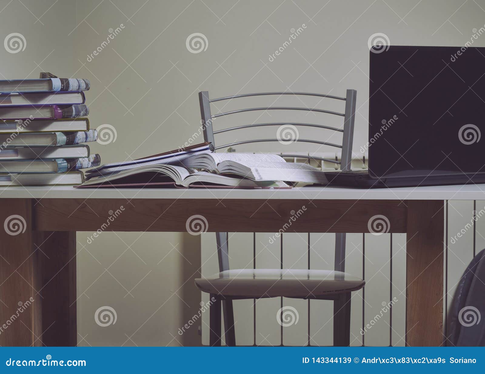 Study table stock image. Image of equipment, study, learn - 143344139