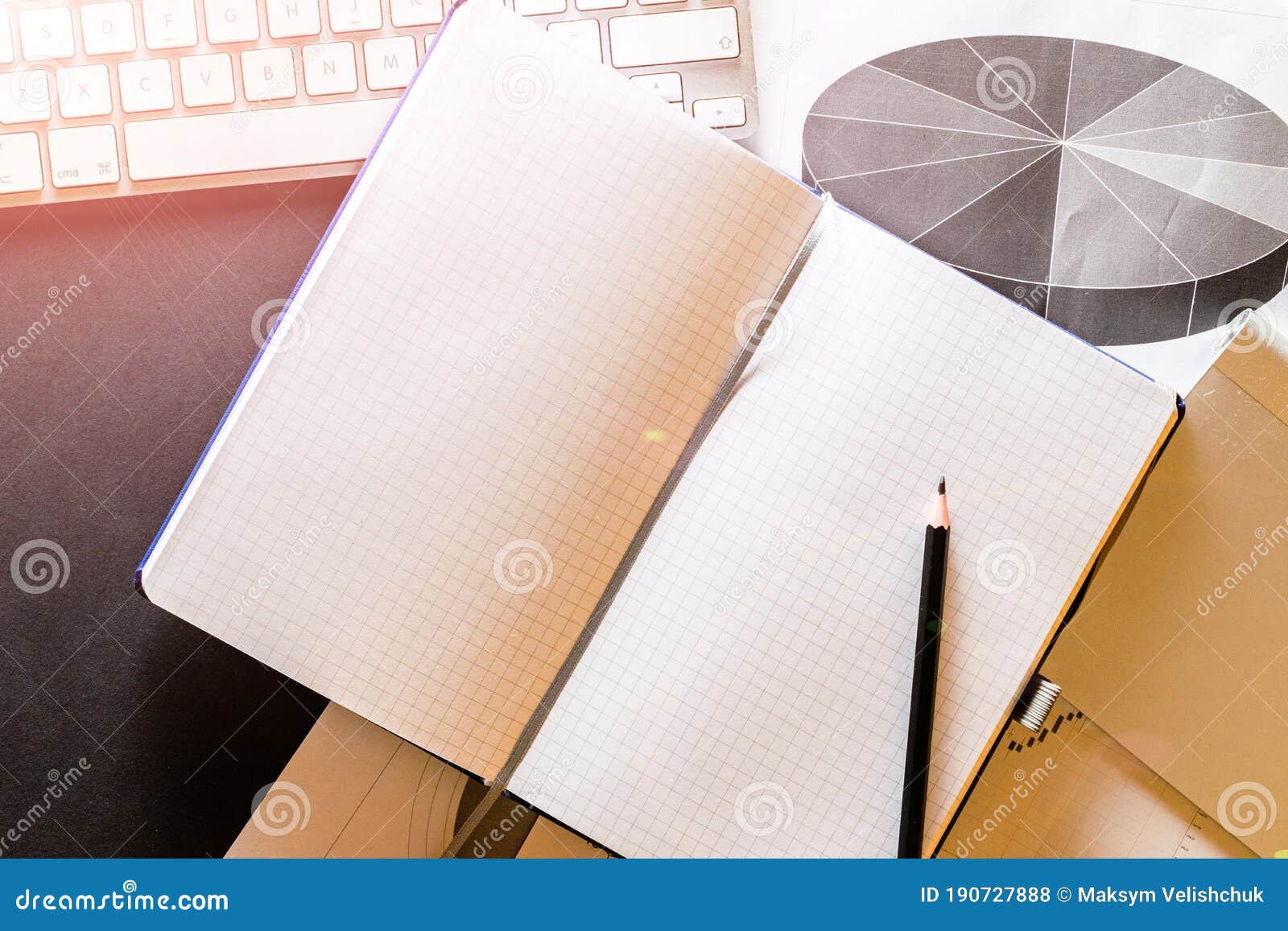 Study Table. Charts Graphs Diagram on Table. Financial Analytics ...