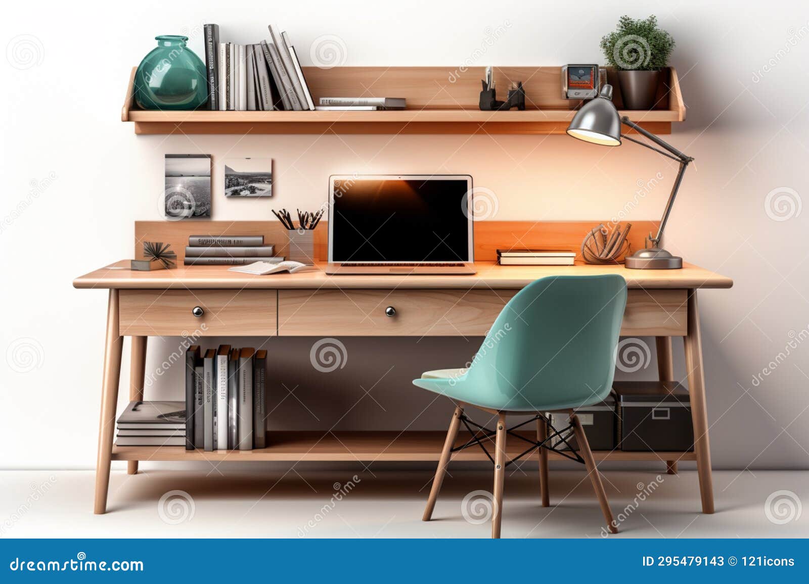 Study Table stock illustration. Illustration of modern - 295479143