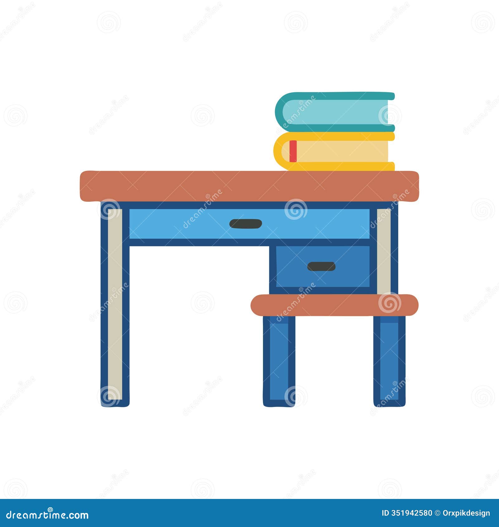Study Table Icon for Workspace Stock Vector - Illustration of workspace ...