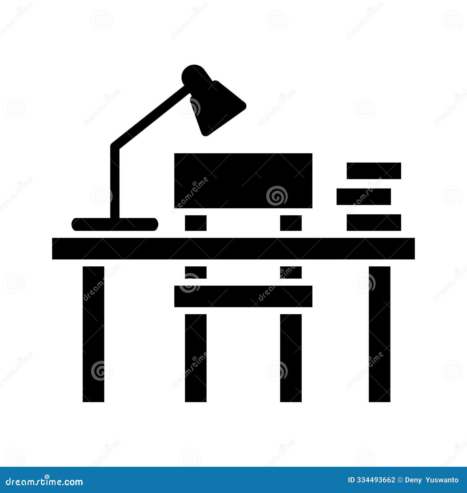 Study Table Icon Vector on Trendy Design Stock Illustration ...