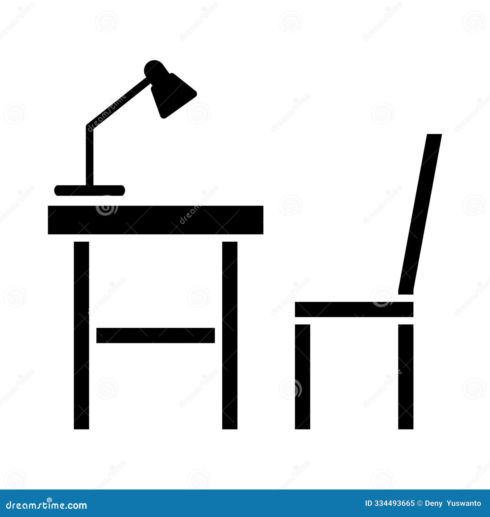 Study Table Icon Vector on Trendy Design Stock Illustration ...