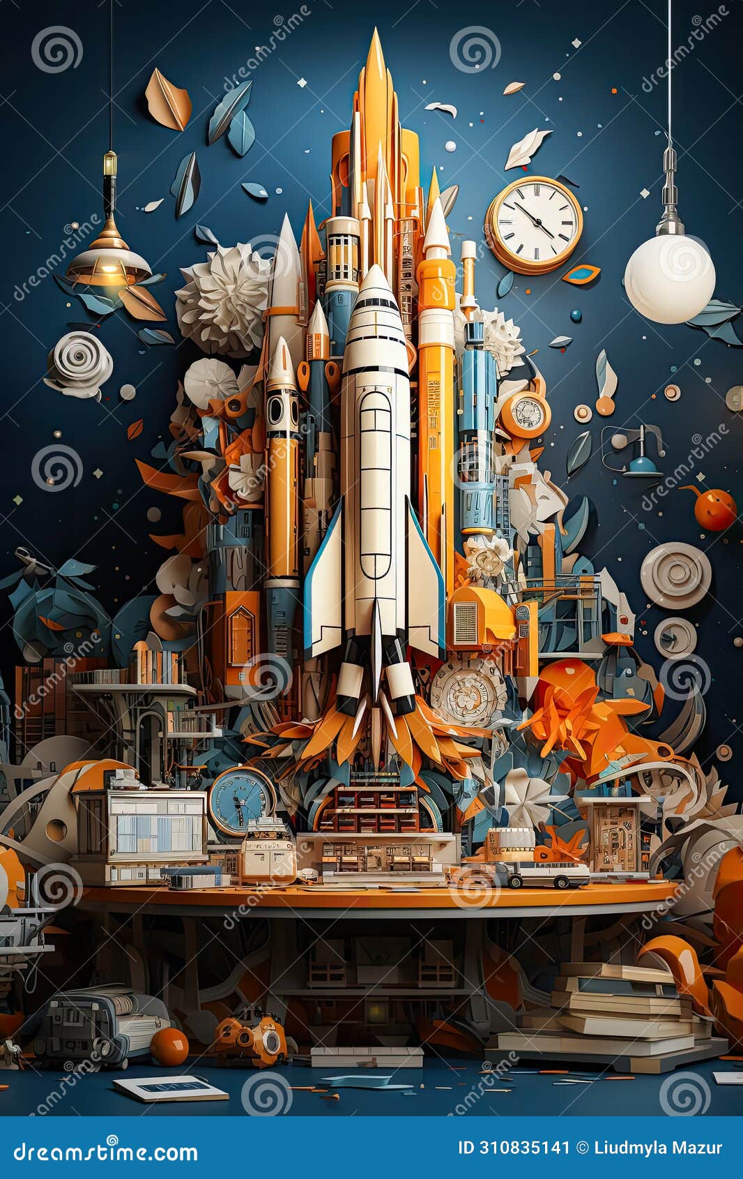 Study Time Awaits a Rocket-shaped Stationery Display Signals a Return ...