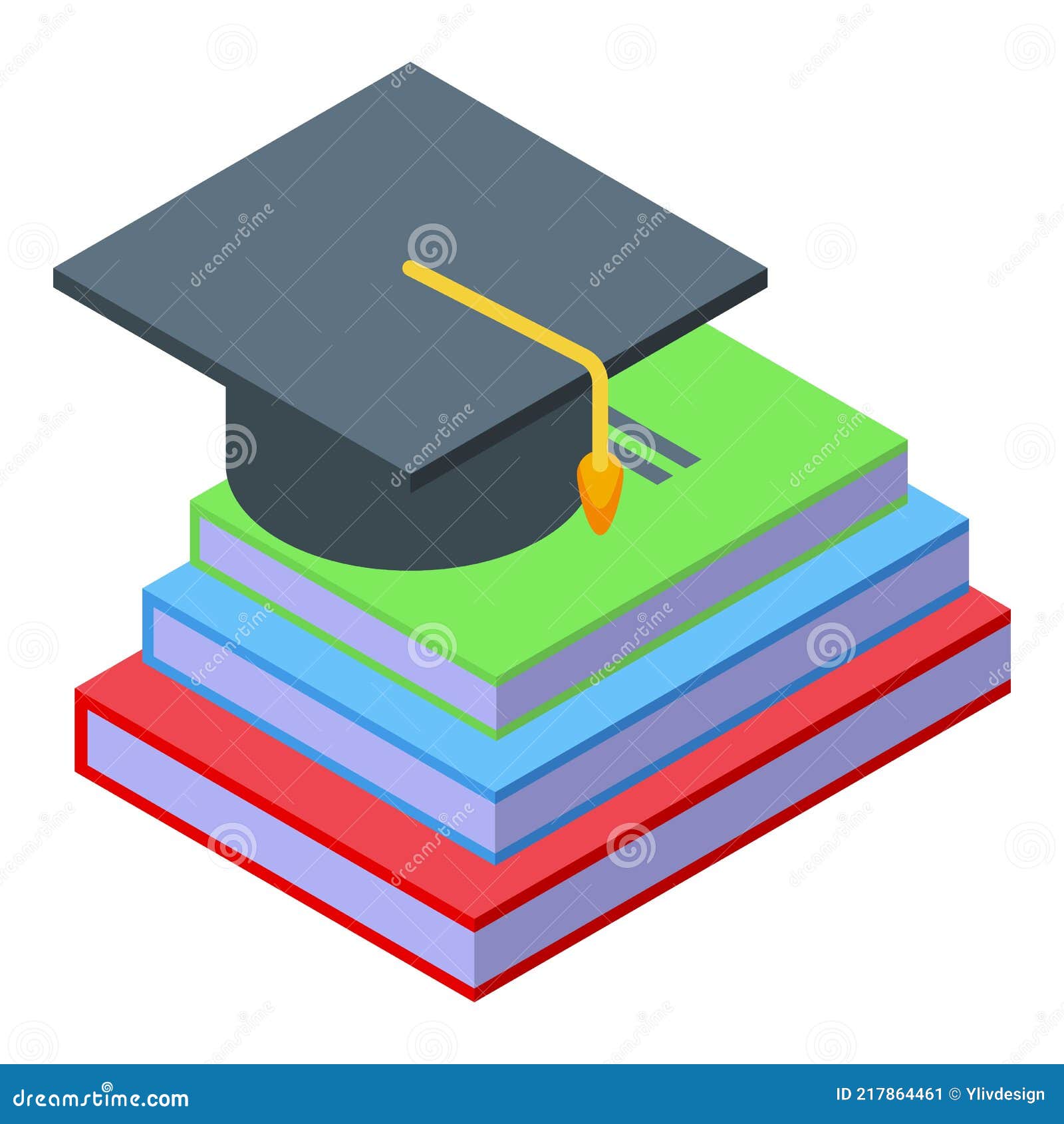 Study Time Icon, Isometric Style Stock Vector - Illustration of element ...