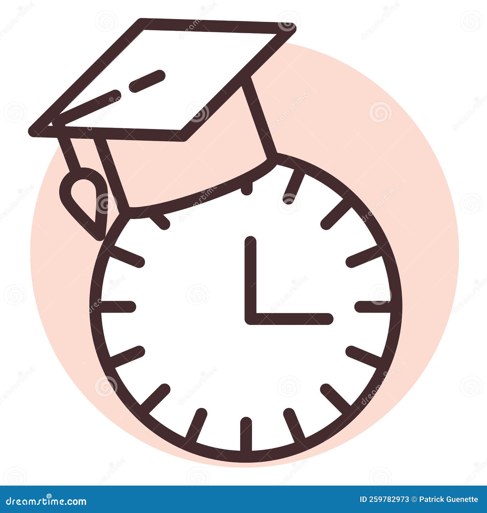 Study time, icon stock vector. Illustration of read - 259782973