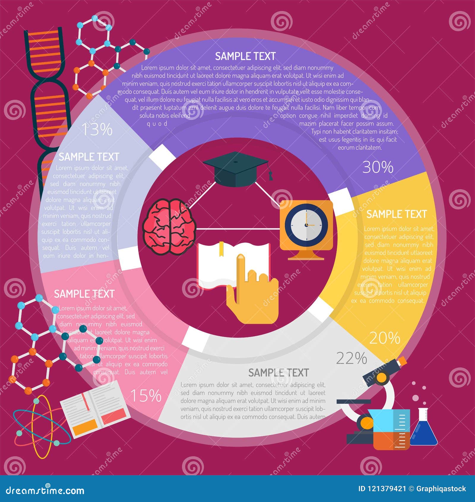 Study Time Infographic stock vector. Illustration of heat - 121379421