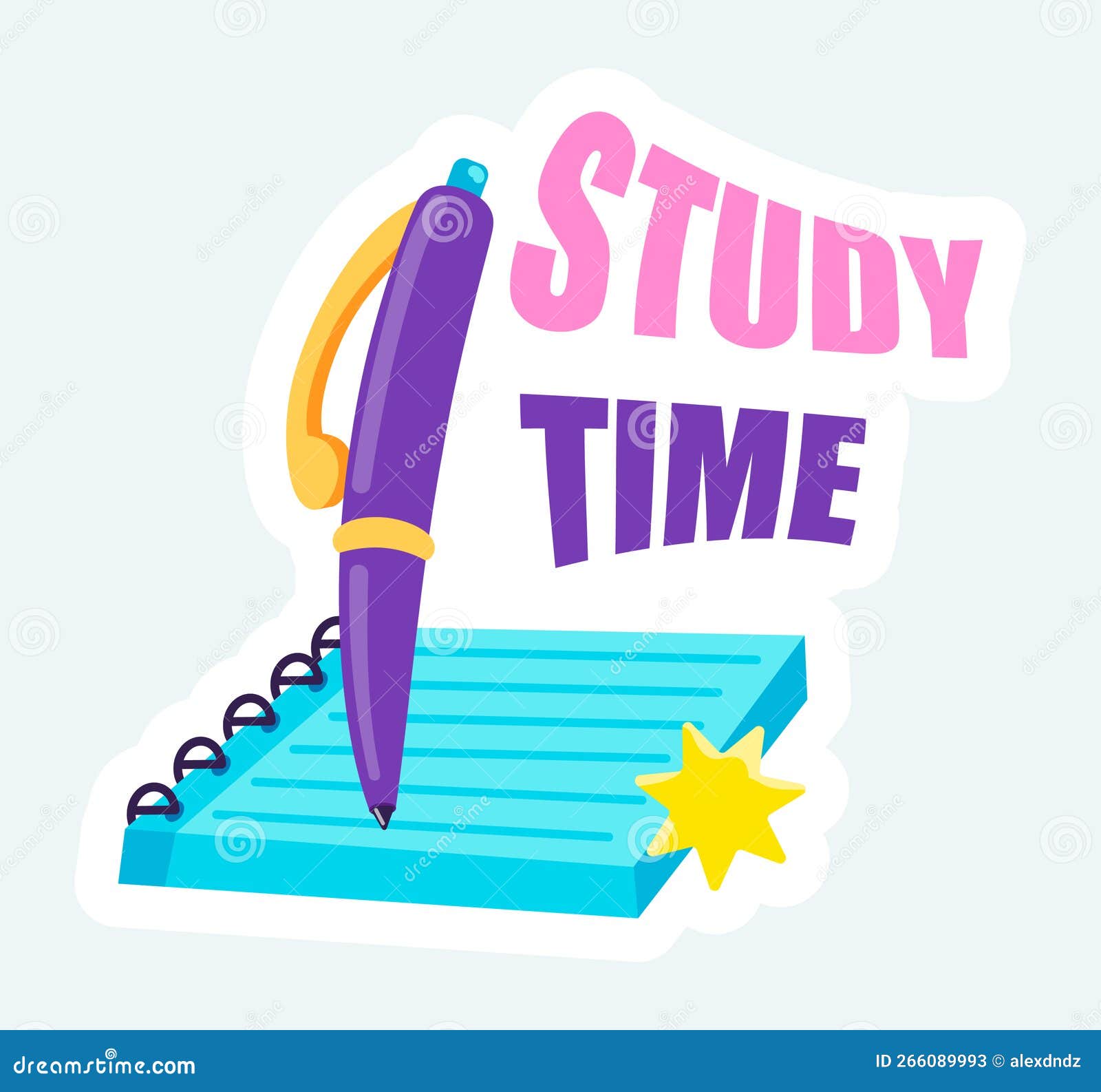 Study Time Text with Pen and Notebook. Science and Education Stock ...