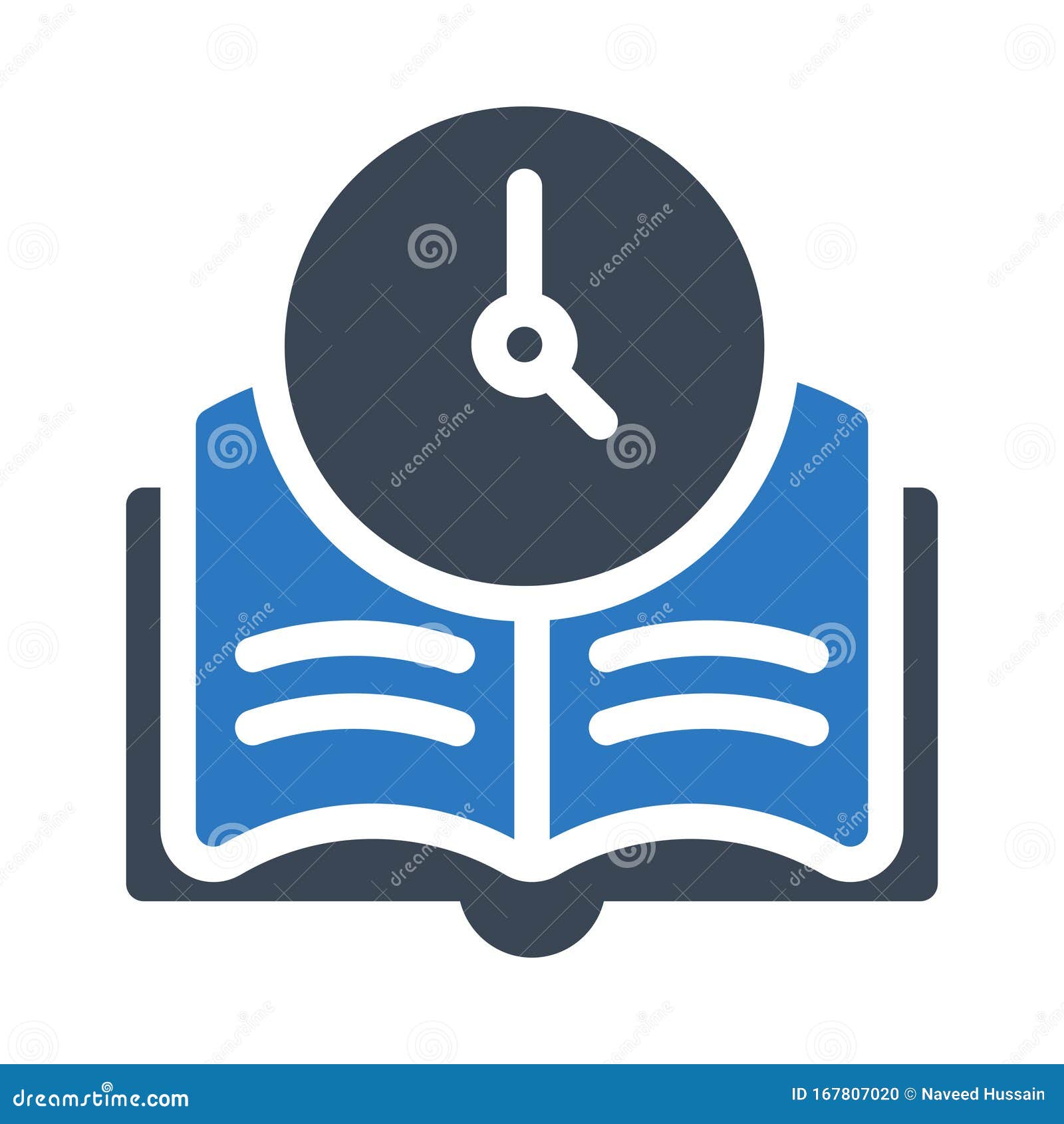 Study Time Vector Glyph Color Icon Stock Illustration - Illustration of ...