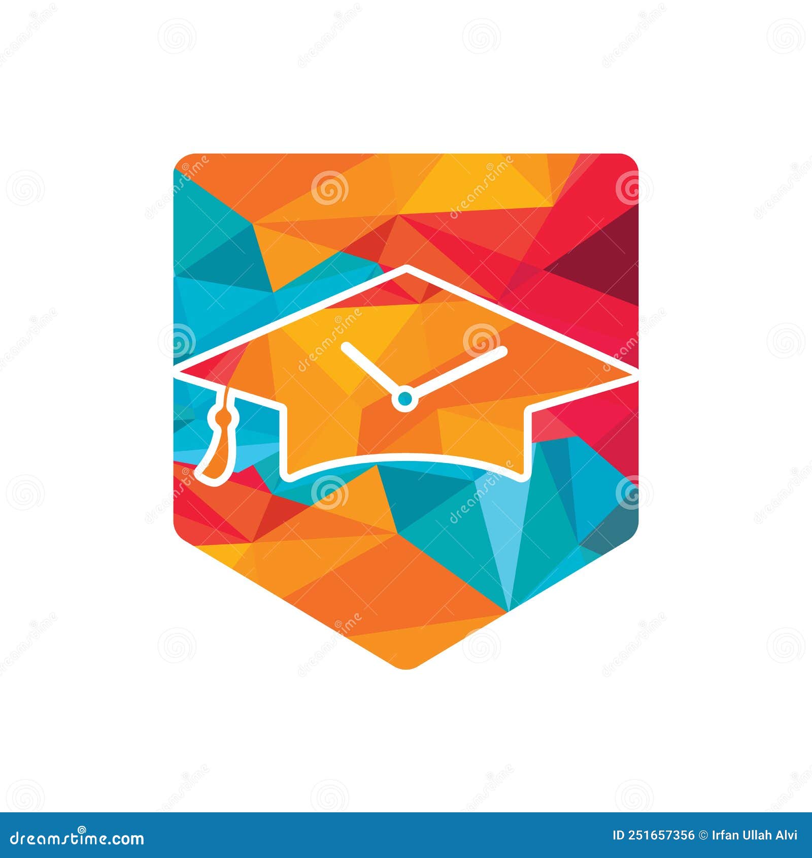 Study Time Vector Logo Design. Graduation Hat with Clock Icon Design ...