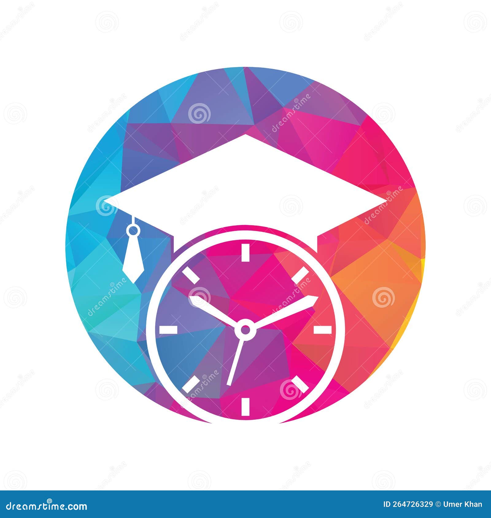 Study Time Vector Logo Design. Stock Vector - Illustration of isolated ...