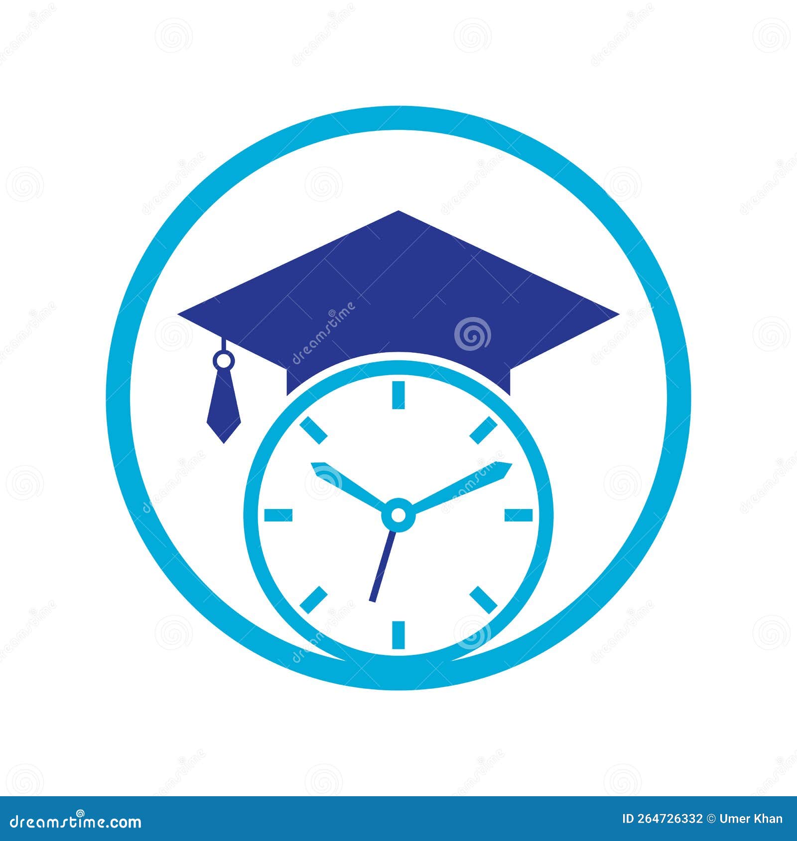 Study Time Vector Logo Design. Stock Vector - Illustration of watch ...