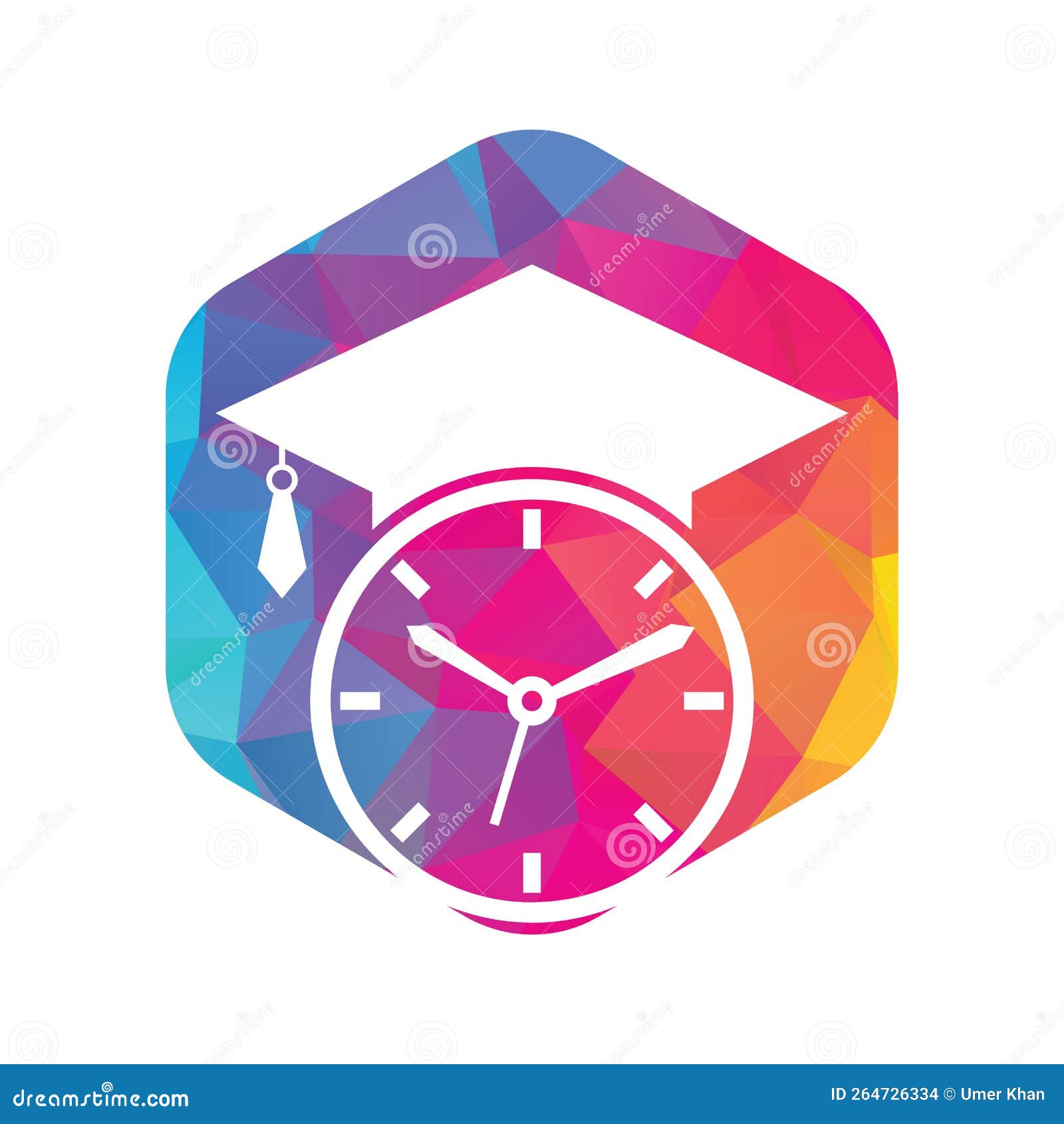 Study Time Vector Logo Design. Stock Vector - Illustration of time ...