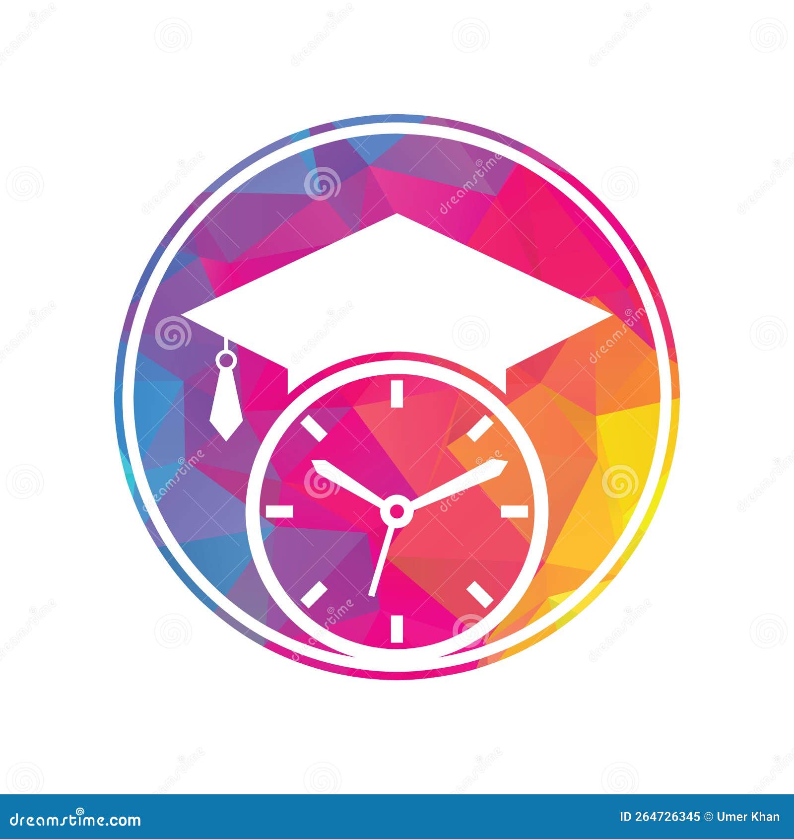 Study Time Vector Logo Design. Stock Vector - Illustration of ...