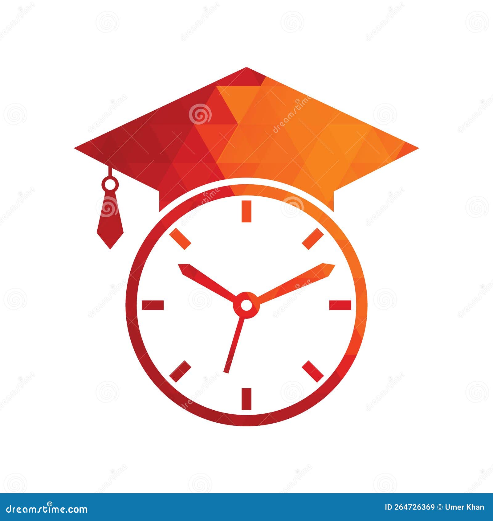 Study Time Vector Logo Design. Stock Vector - Illustration of minute ...