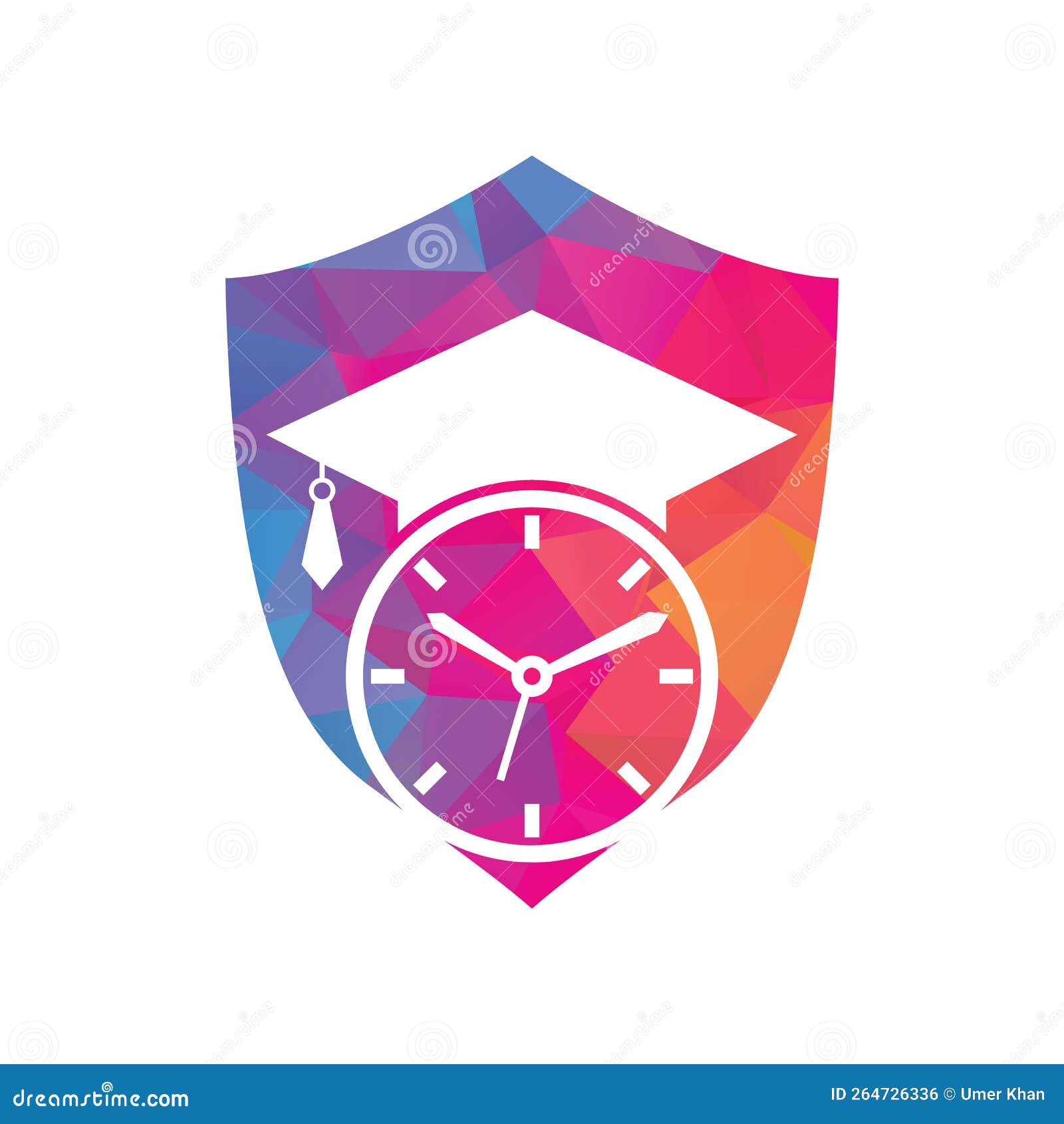 Study Time Vector Logo Design. Stock Vector - Illustration of diploma ...