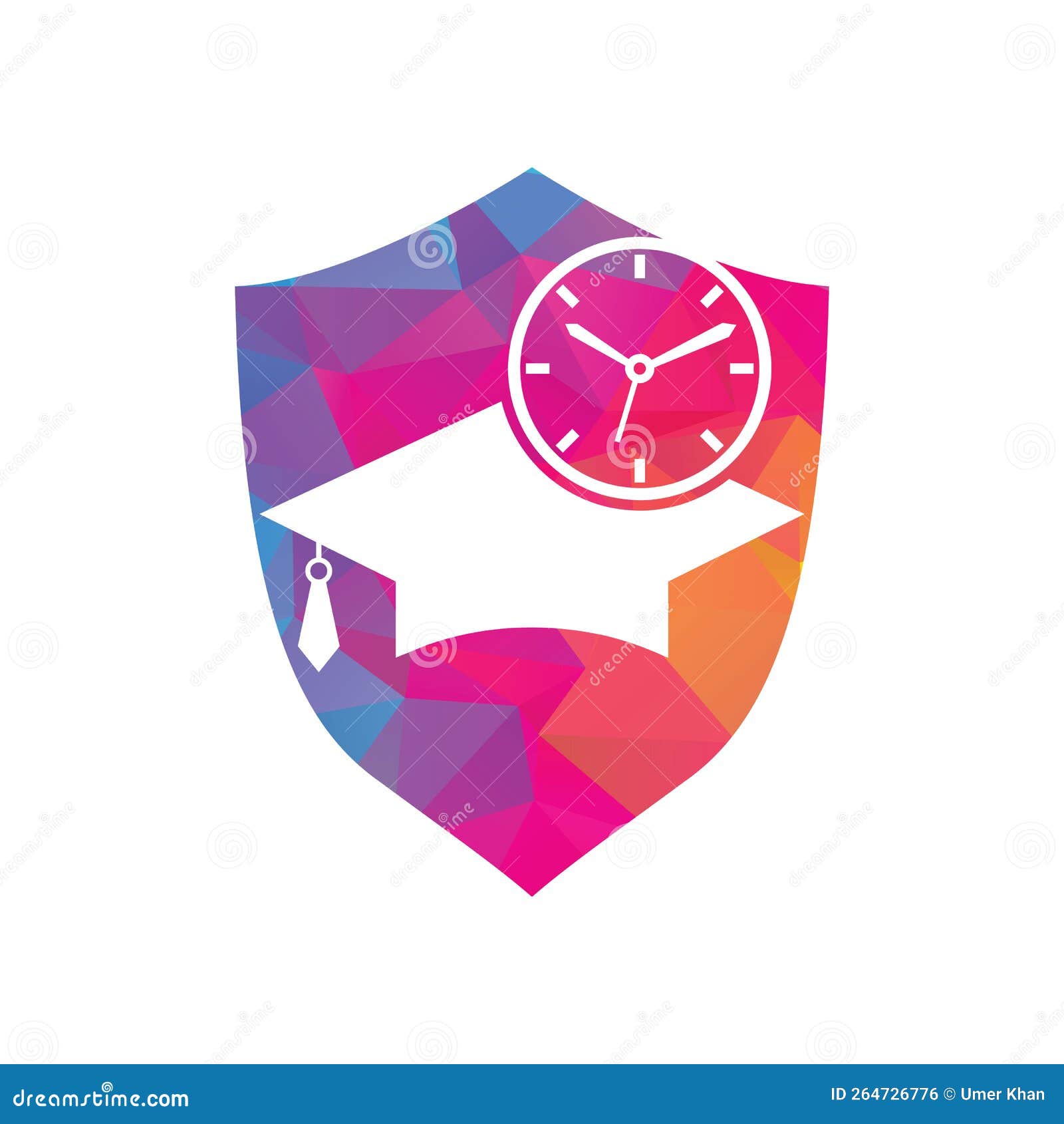 Study Time Vector Logo Design. Stock Vector - Illustration of college ...