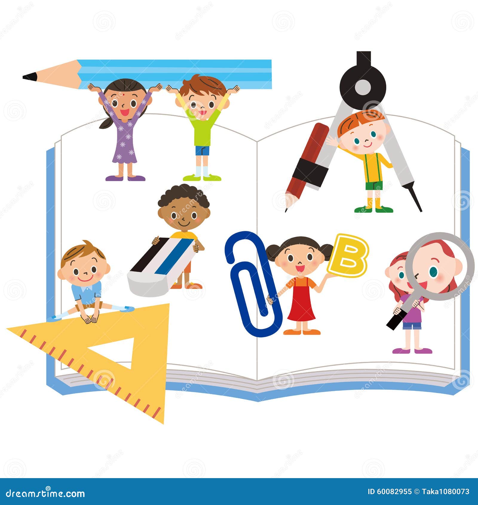 Study tool and children stock vector. Illustration of magnifying - 60082955
