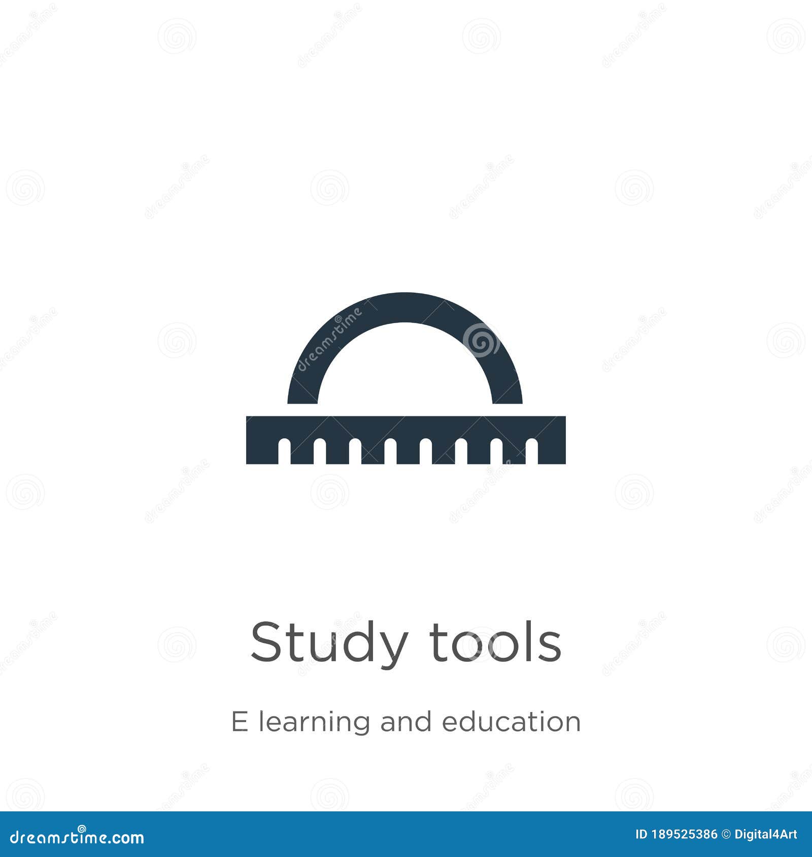 Study Tools Icon Vector. Trendy Flat Study Tools Icon from E Learning ...