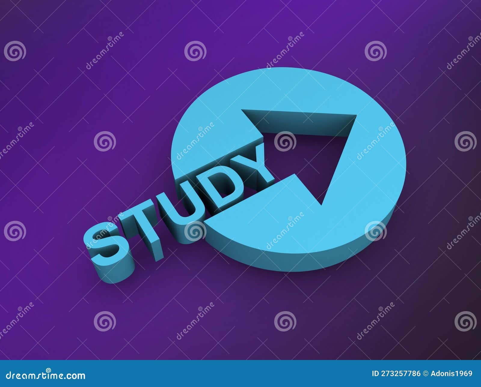 Study word on purple stock illustration. Illustration of logo - 273257786
