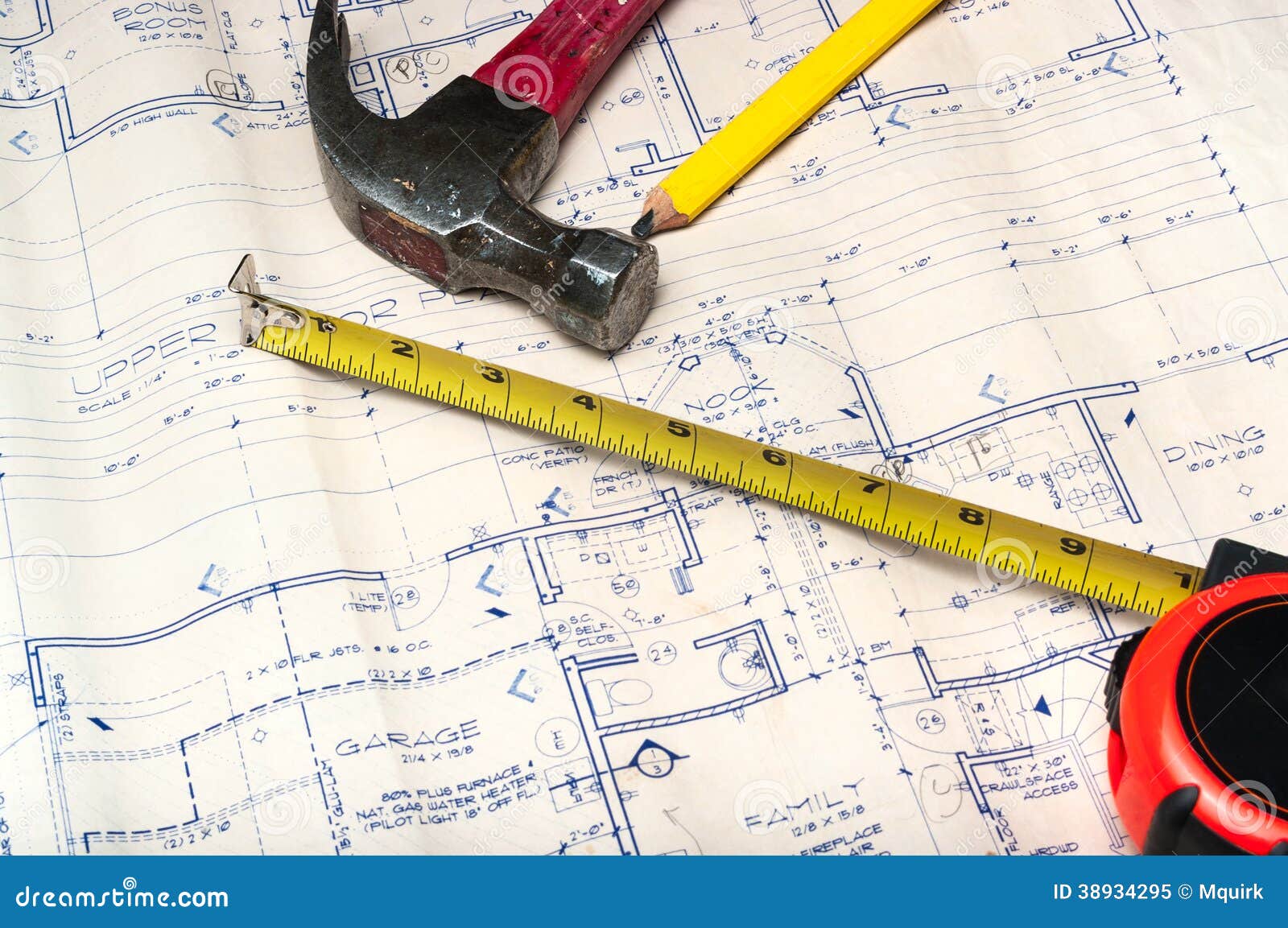 Studying blueprints stock image. Image of blueprint, building - 38934295